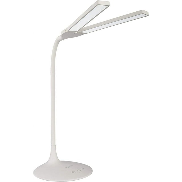 OttLite Wellness Series Pivot LED Desk Lamp with Dual Shades, Polished ...
