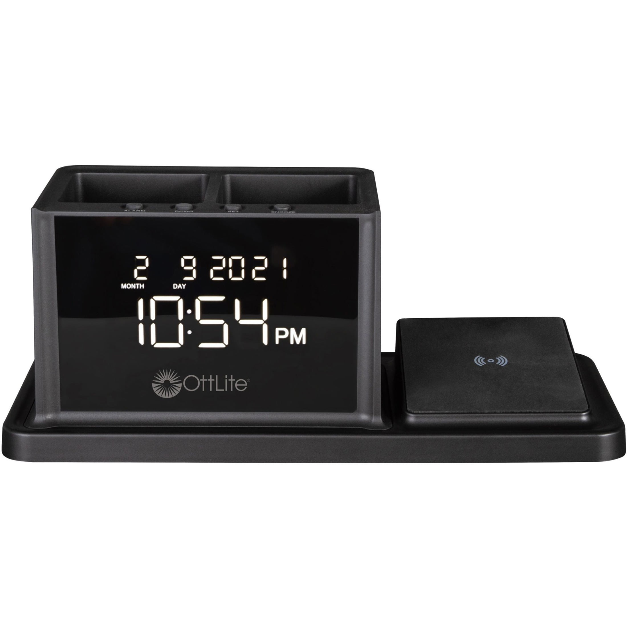 OttLite Wireless Charging Organizer Clock (a03g5t) - Walmart.com