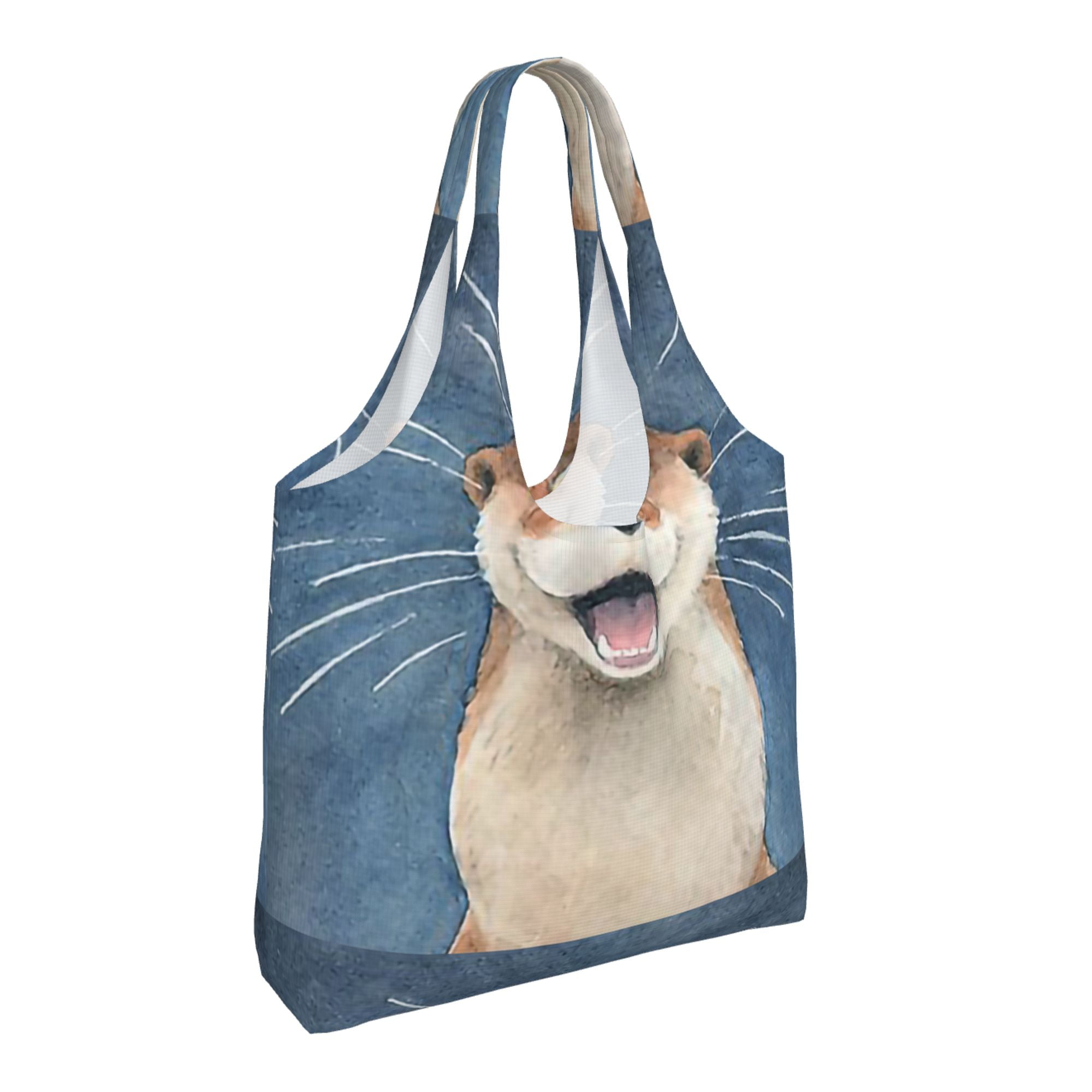 Otter! Canvas Tote Pocket For Women,Totes Bag With Pattern For Shopping ...