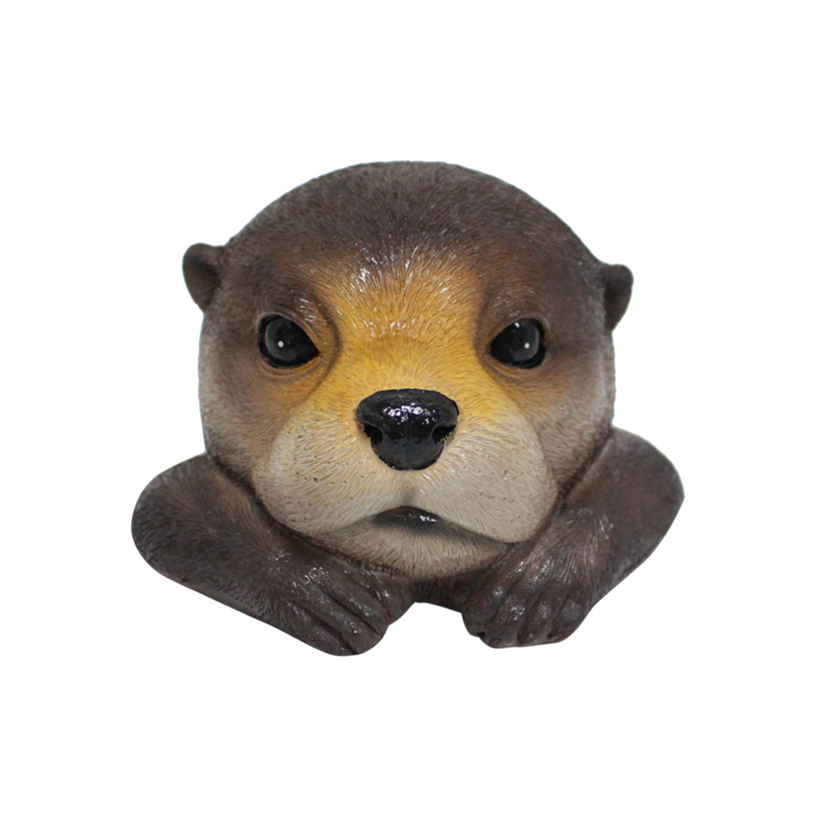 Otter Floating Decor, Cute Otter Head Figurine Resin Animals Statue ...