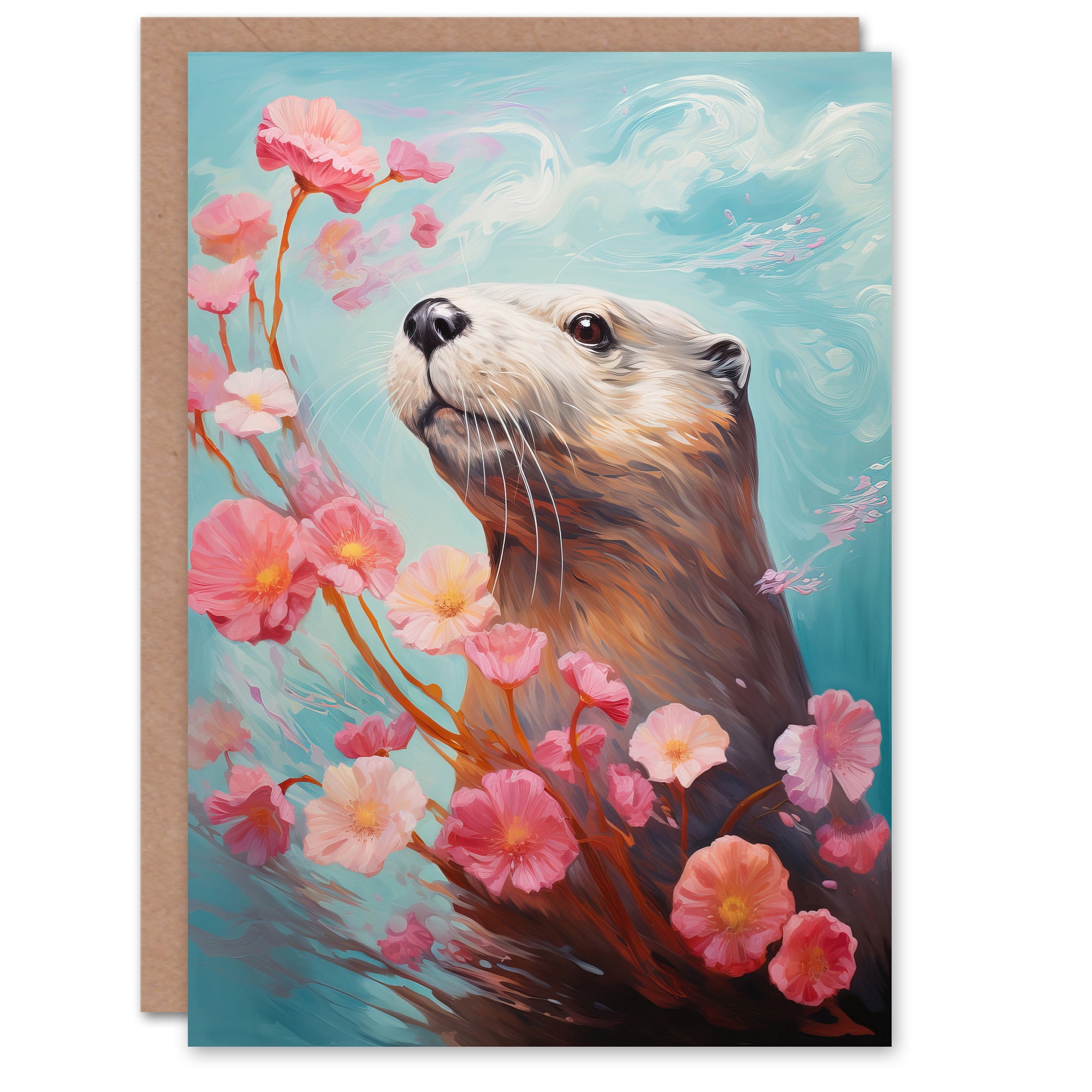 Otter Pink Cherry Blossom Flowers for Wife Her Mum Sister Daughter Mom ...