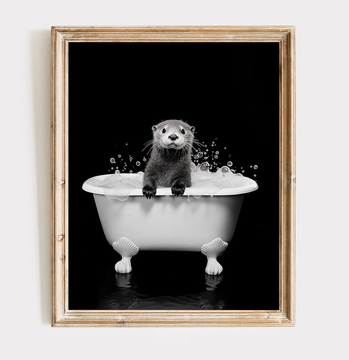 Otter Poster Animal Bathroom Poster Otter Gift Otter Art Bathroom Wall ...