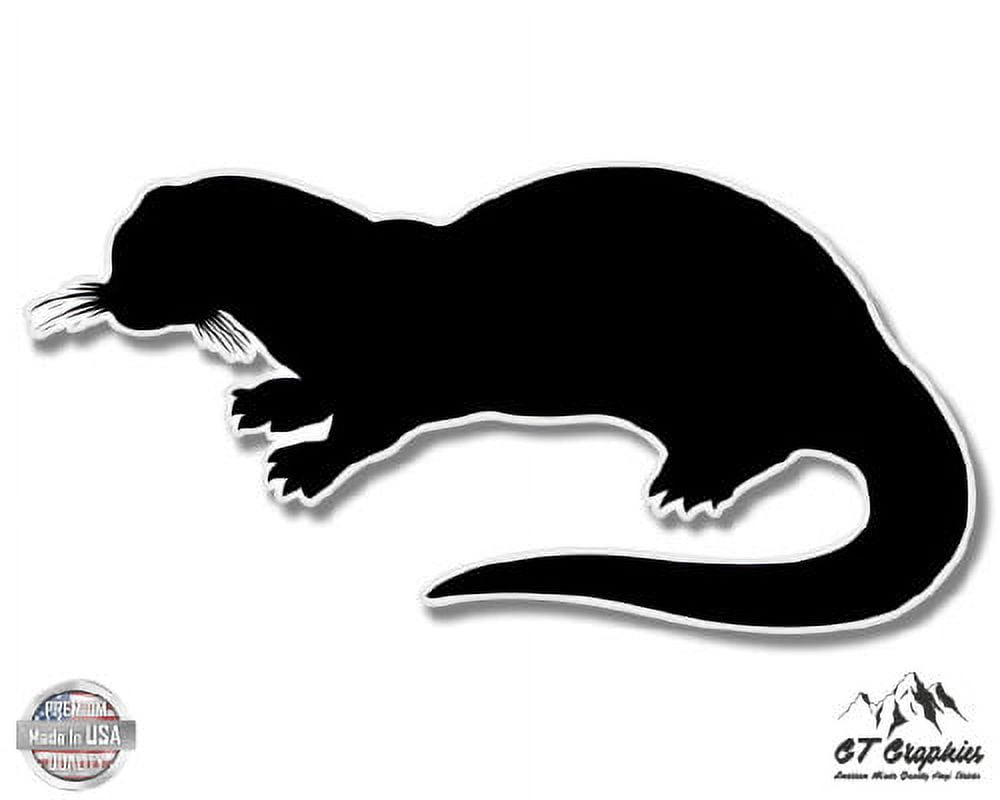 Otter Shape - 8" Vinyl Sticker - For Car Laptop I-Pad - Waterproof ...