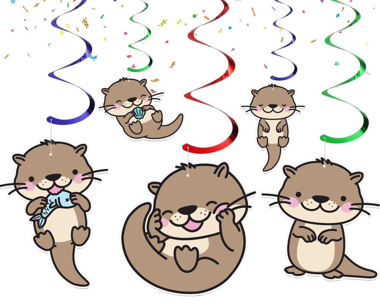 Otter Streamers - Playful ZS23 Otter Party Decorations for a Splash of ...