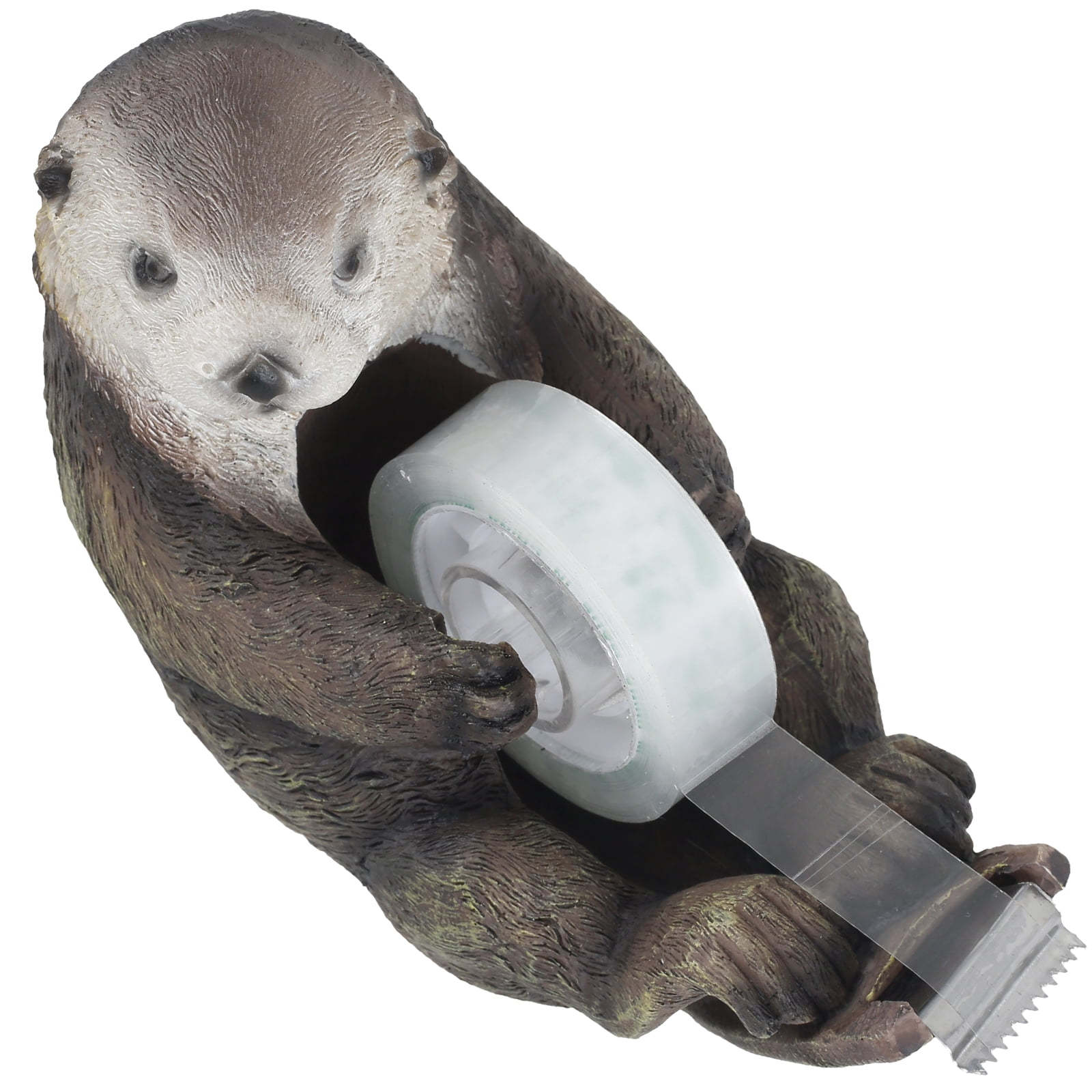 Otter Tape Dispenser,Cute Cutter Otter Tape Holder Resin Desk Tape ...
