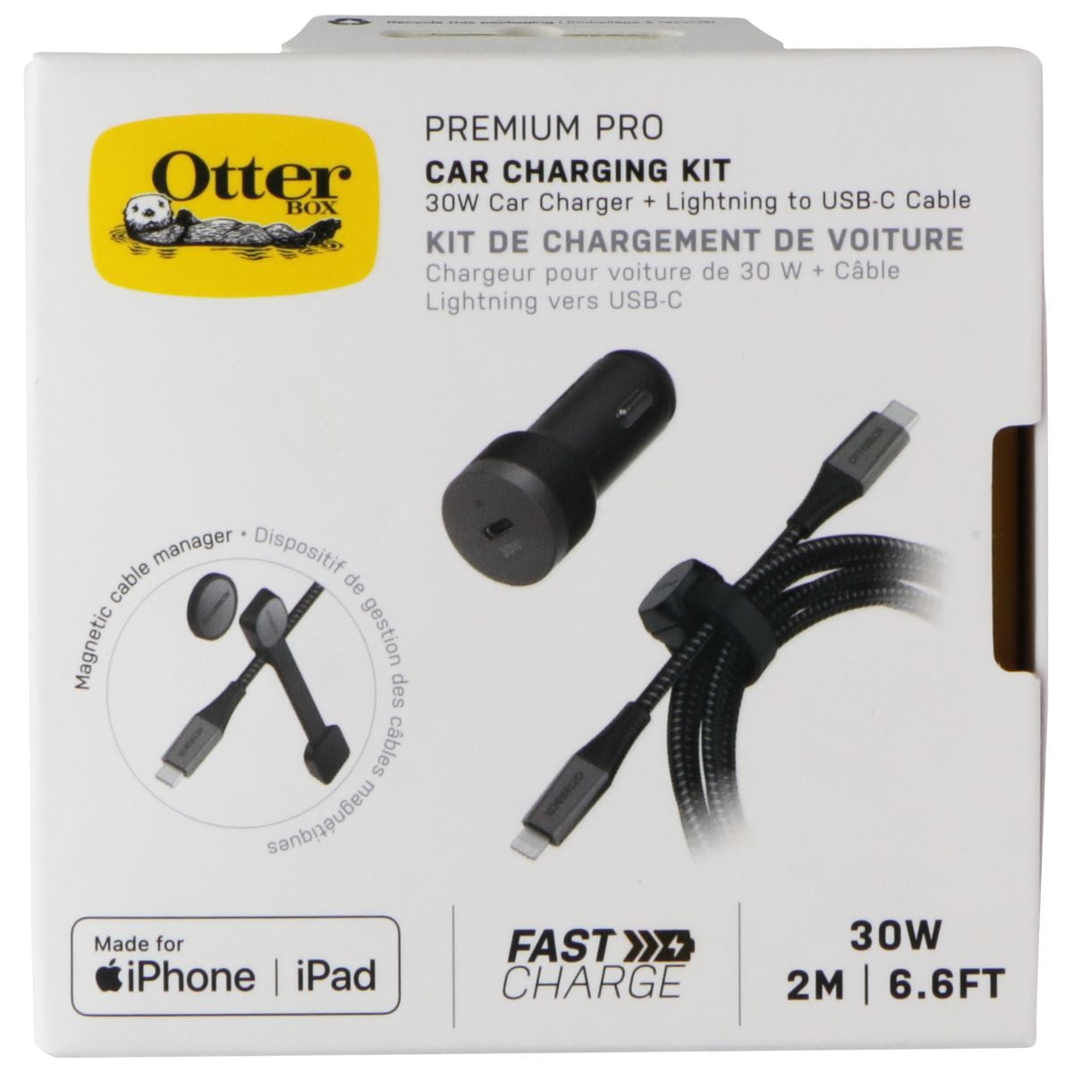 OtterBox 30W Premium Pro Fast USB-C Car Power Adapter with Lightning ...