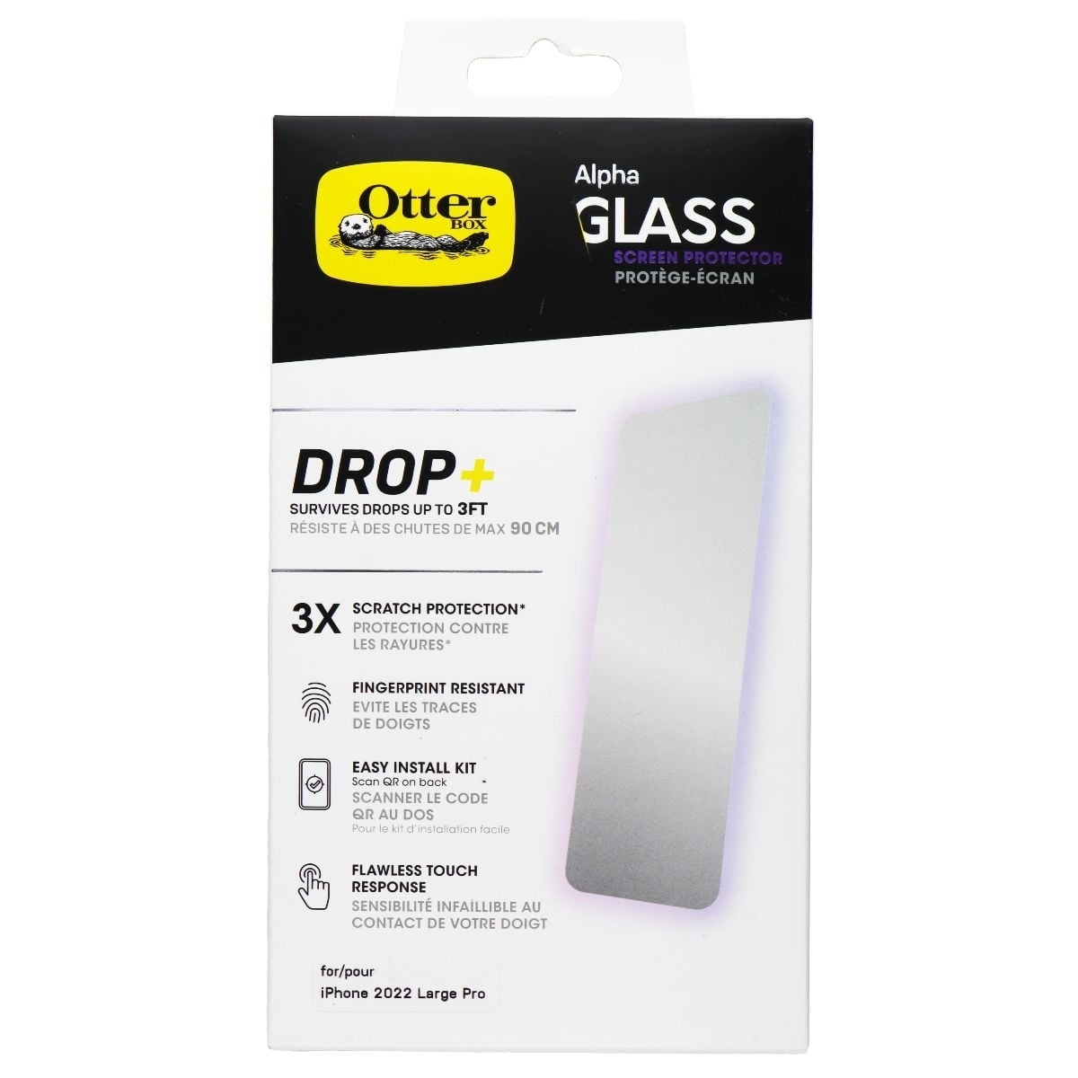 OtterBox Alpha Glass Screen Protector for iPhone 14 Pro - Walmart.com
