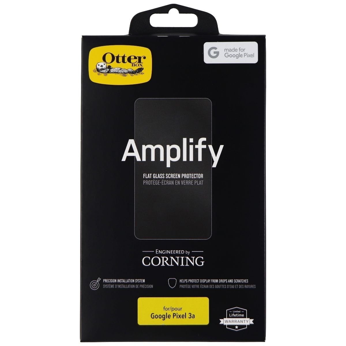 OtterBox Amplify Flat Glass Screen Protector for Google Pixel 3a ...