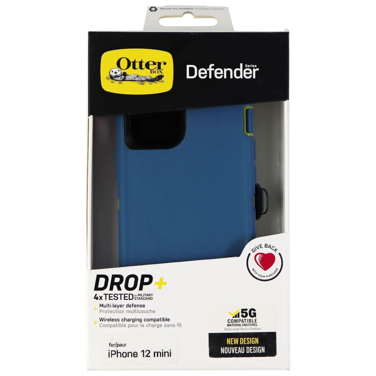 OtterBox Defender Rugged Carrying Case (Holster) Apple iPhone 12 Mini ...