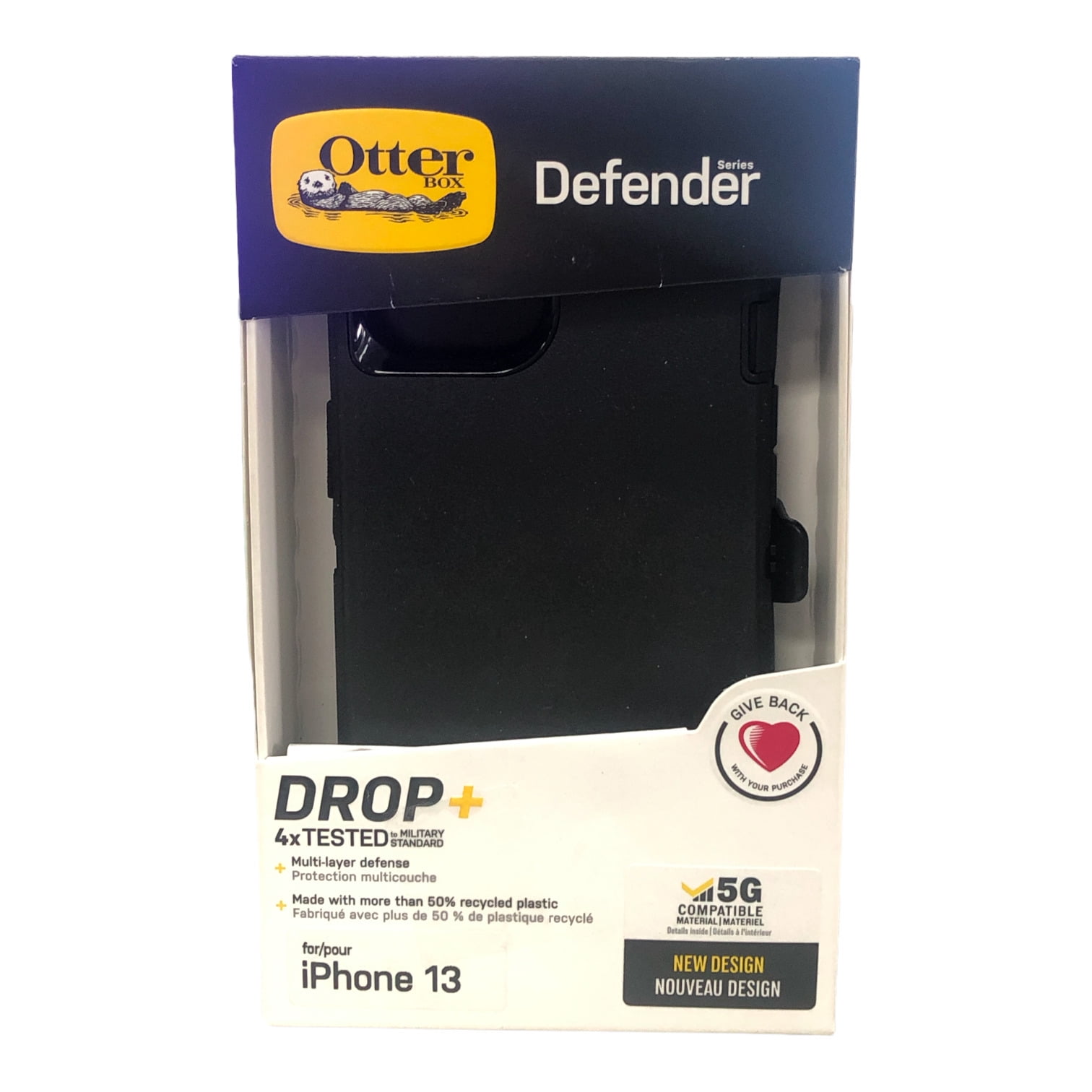 OtterBox Shockproof Recycled Plastic Rugged Case iPhone 13, Black ...