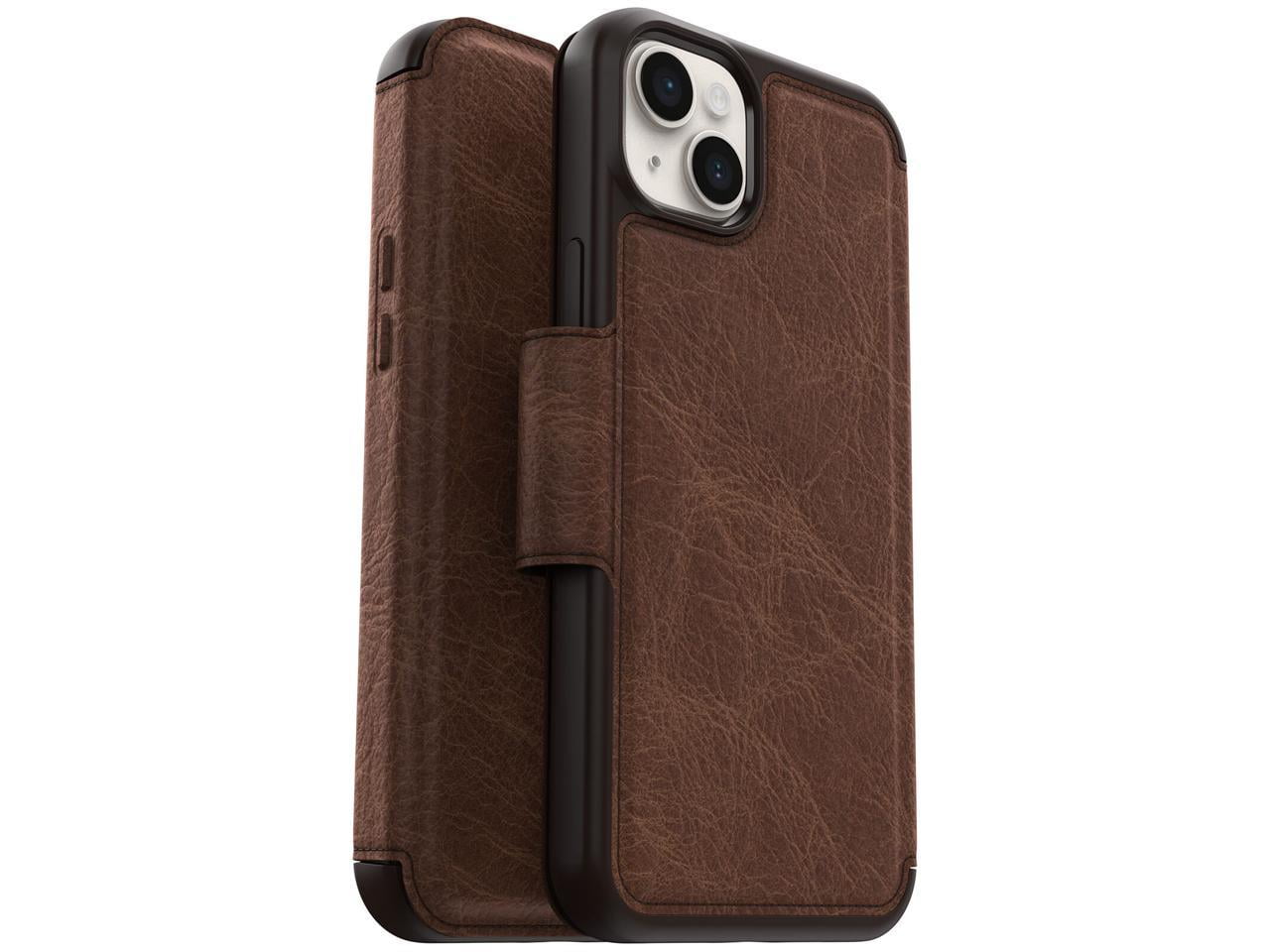 OtterBox Strada Series Brown iPhone 14 Plus Case Wallet Cover with Clip Magnet 77-88554 ...