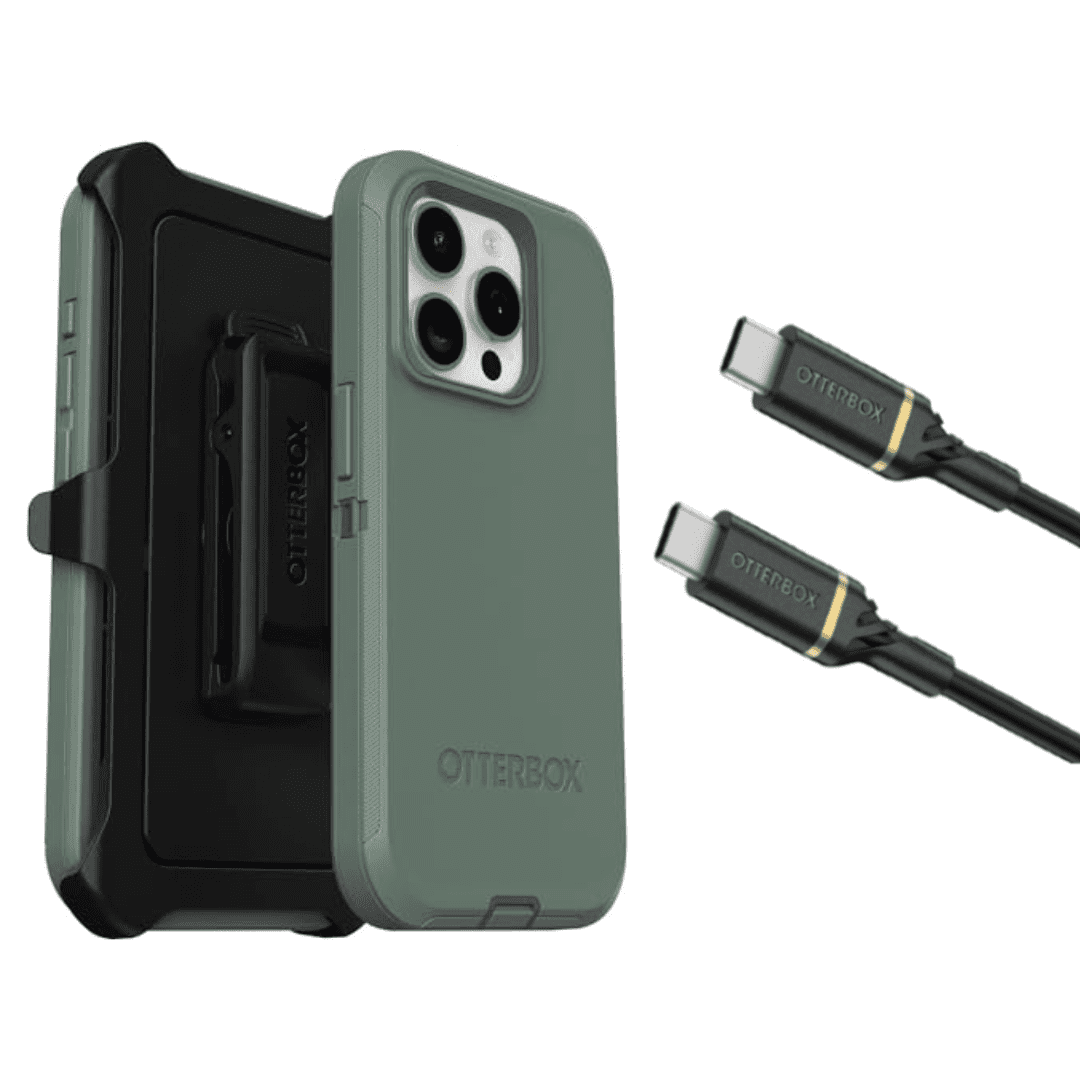 OtterBox iPhone 15 Pro (Only) - Defender Series Case - Forest Ranger ...