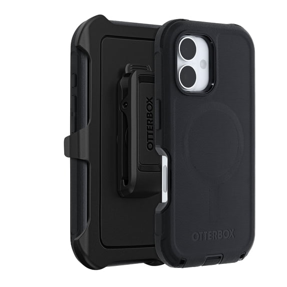 OtterBox, Defender Series MagSafe Case, Black, Holster Clip Included ...