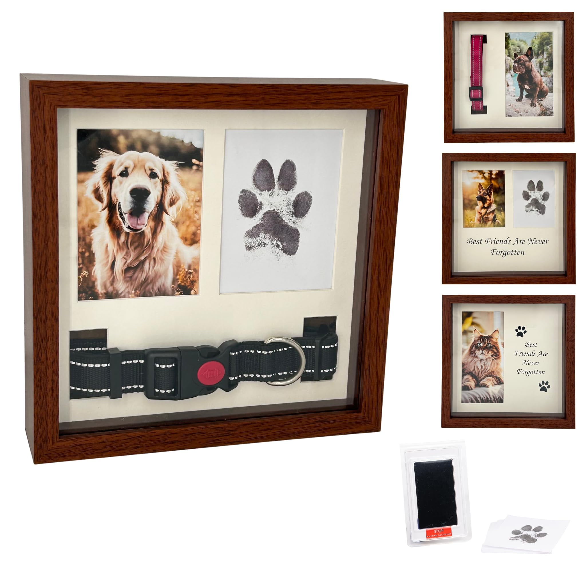 OtterPets Memorial Picture Frame for Pets AIS1 - Paw Print Kit - Remembrance for Dogs & Cats ...
