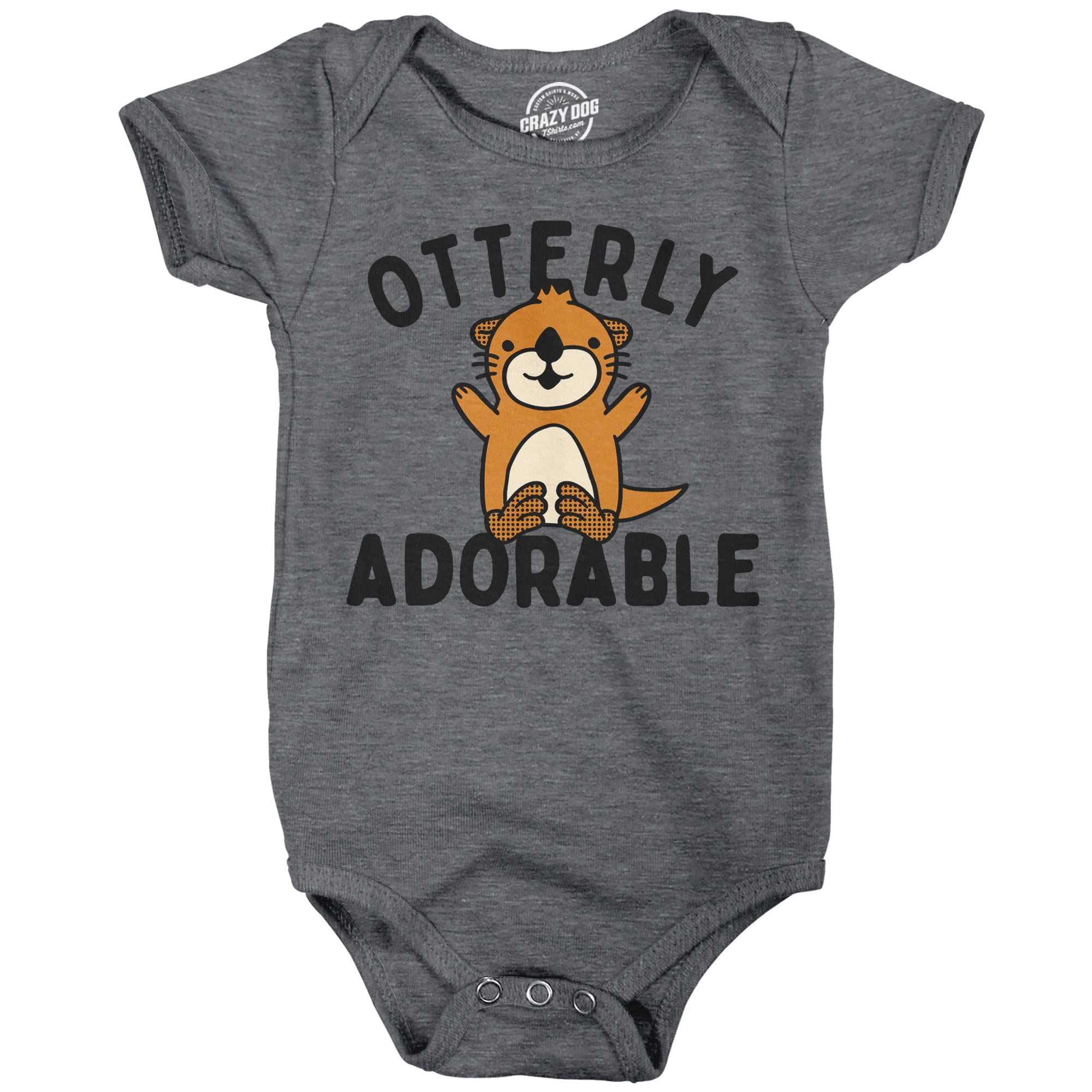 Otterly Adorable Baby Bodysuit Funny Sarcastic Cute Otter Graphic ...