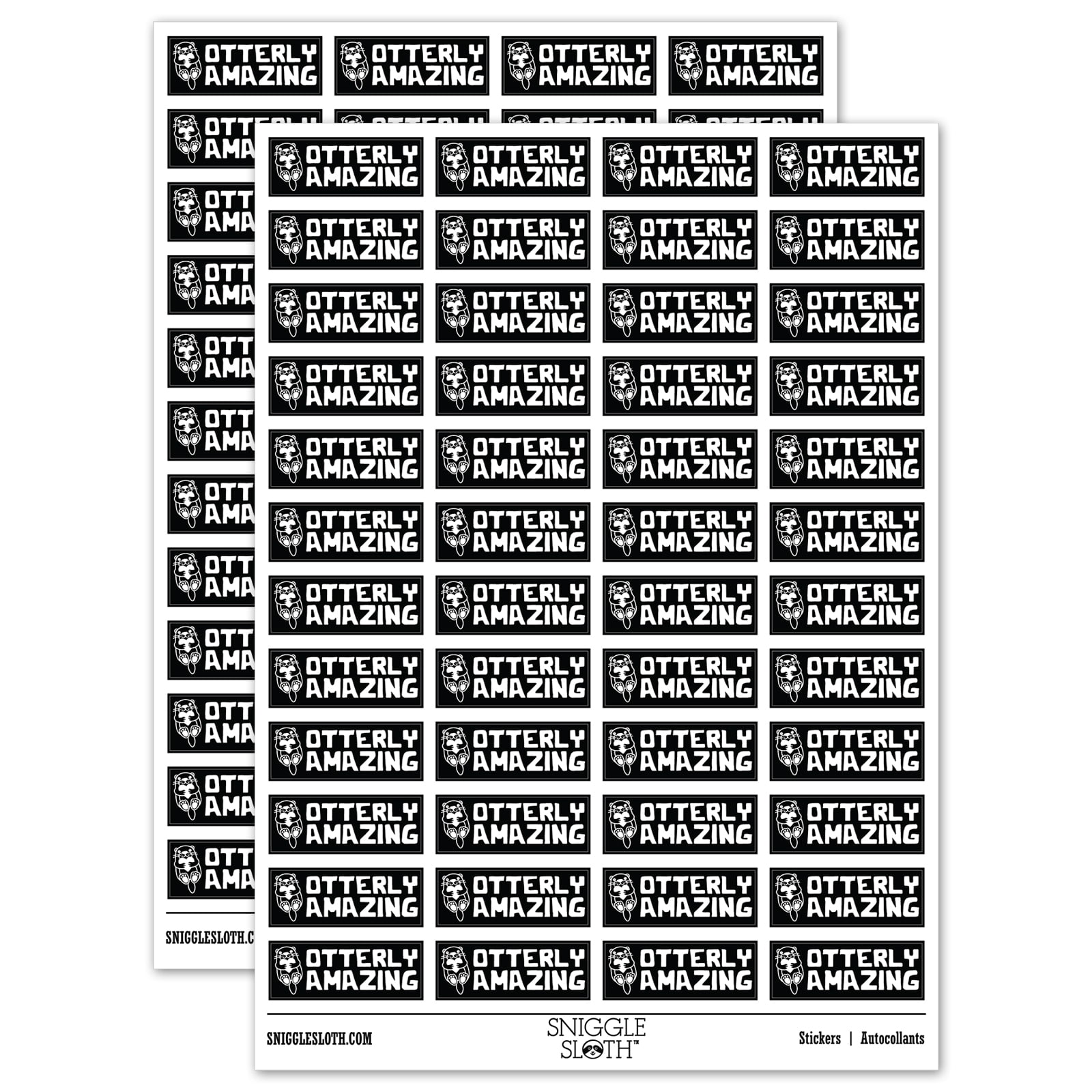Otterly Utterly Amazing Teacher Student School Sticker Set - Black ...