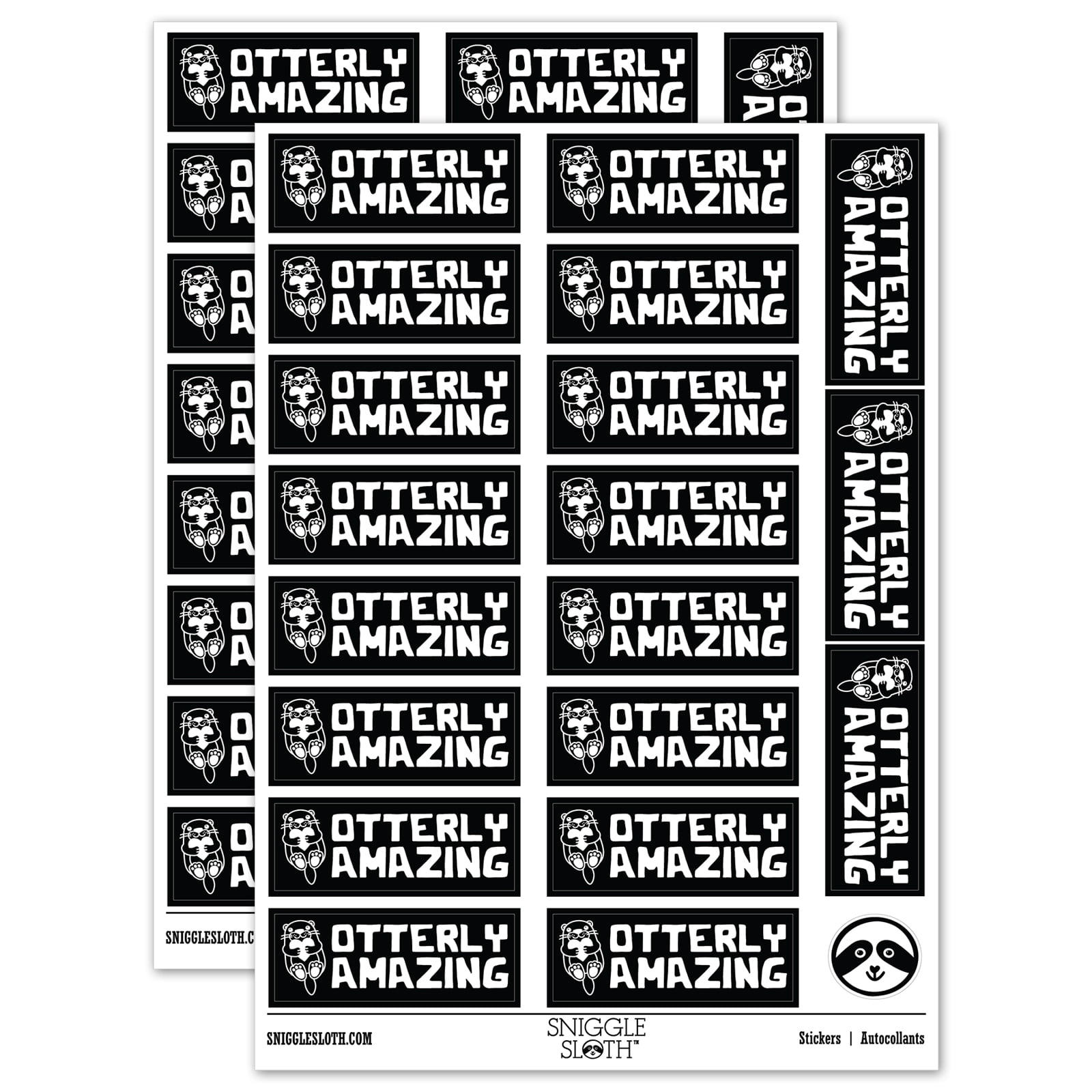 Otterly Utterly Amazing Teacher Student School Sticker Set - Black ...
