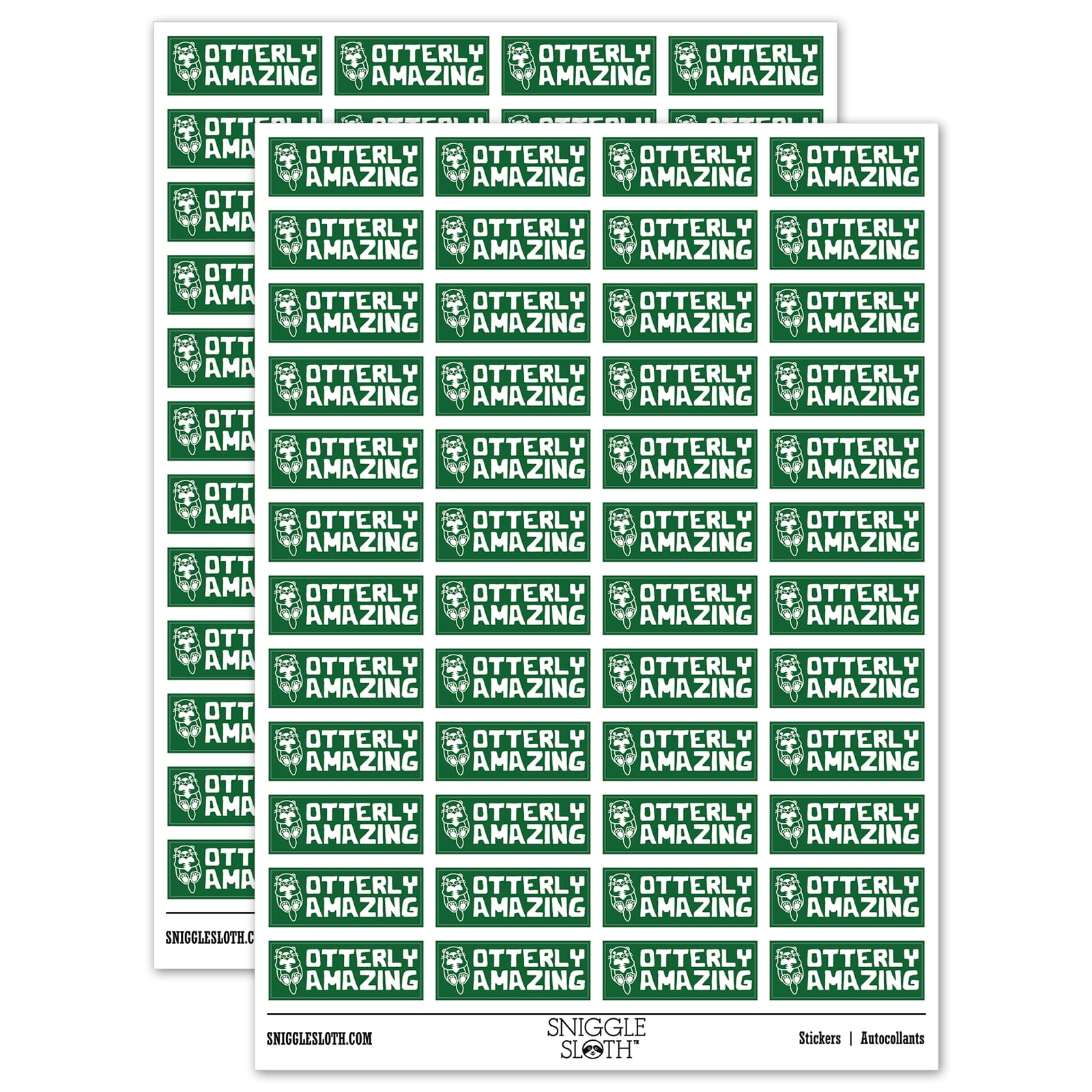 Otterly Utterly Amazing Teacher Student School Sticker Set - Dark Green ...