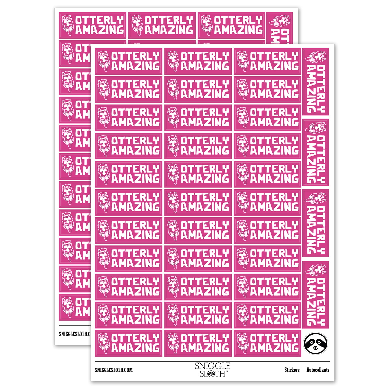 Otterly Utterly Amazing Teacher Student School Sticker Set - Hot Pink ...