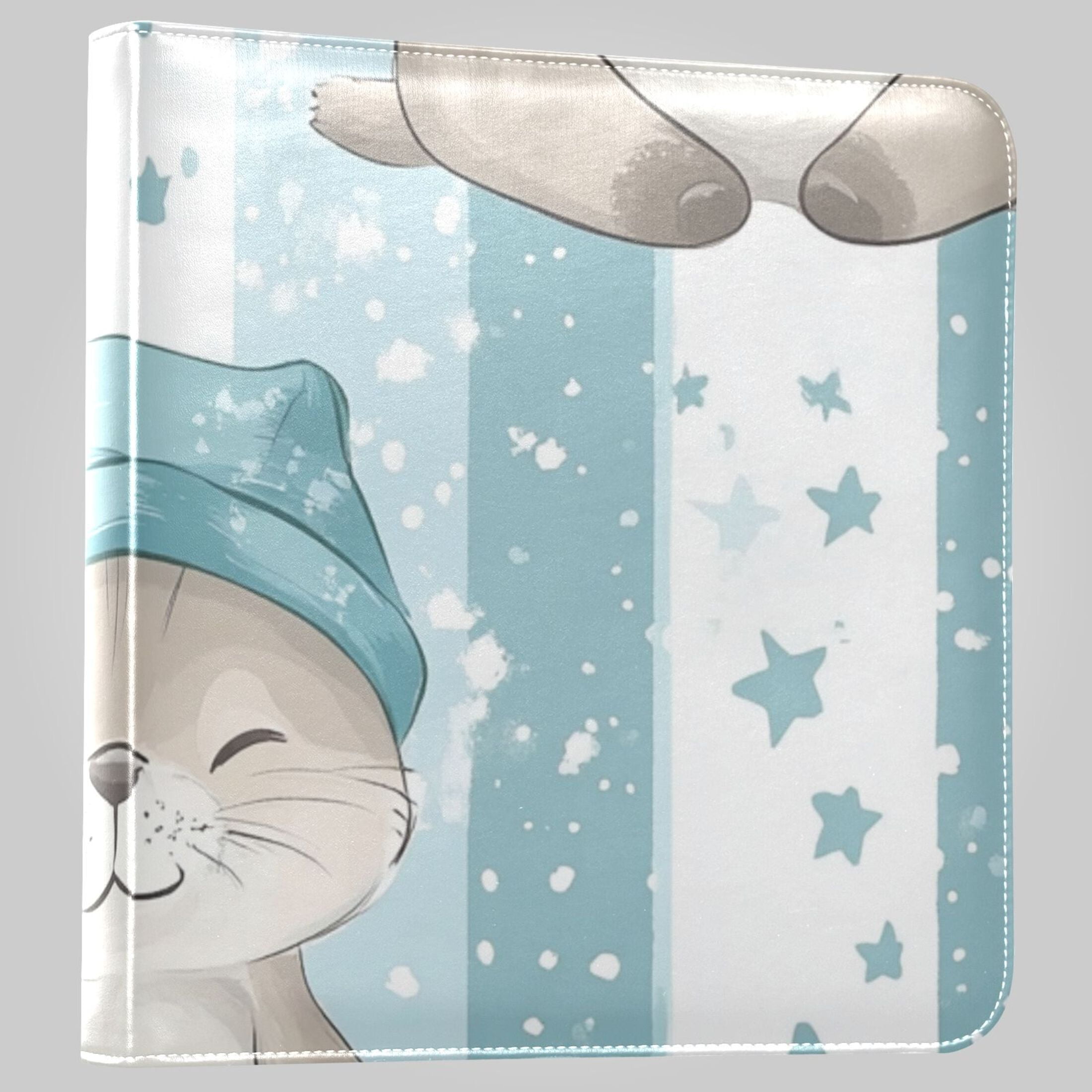 Otters Wearing Night Hat Stars PU Leather Photo Albums 3 Rings Binder ...