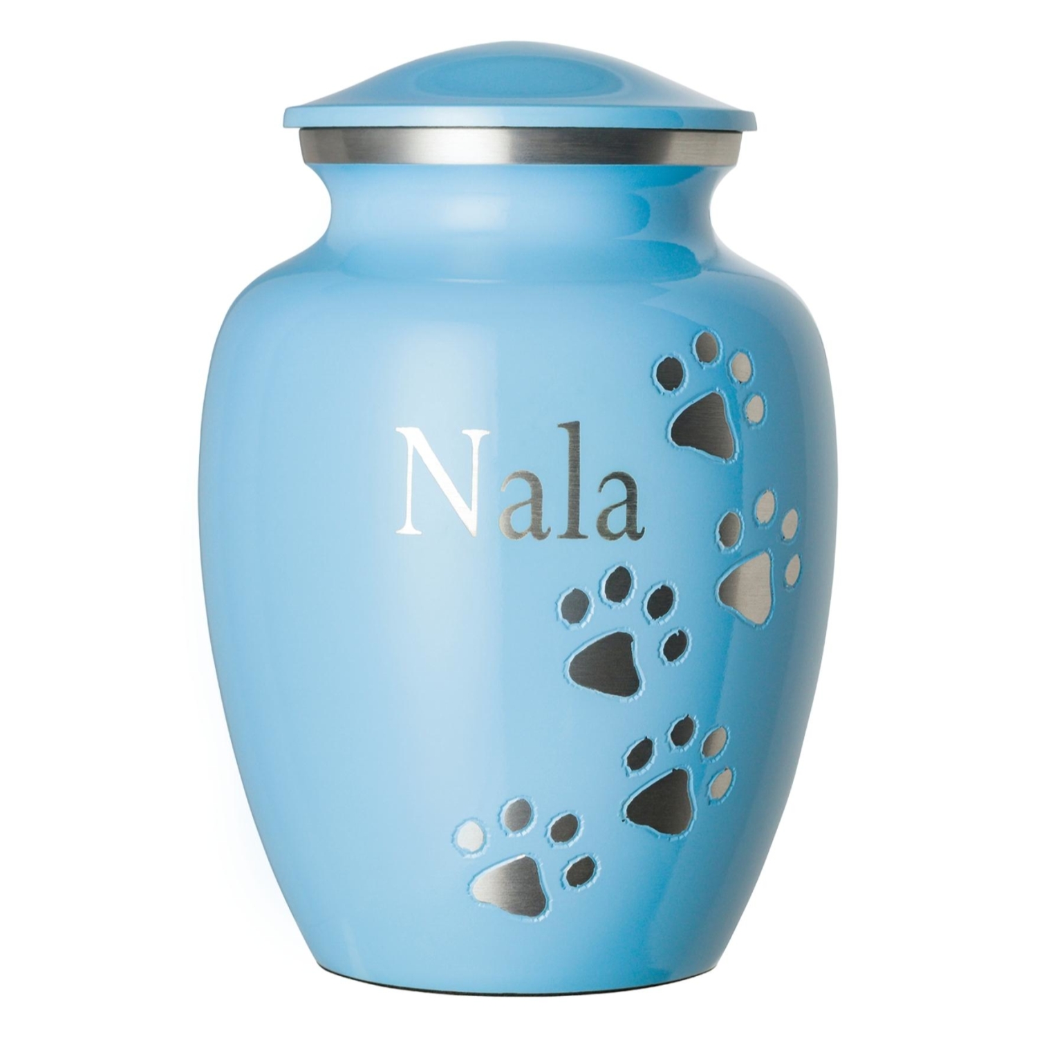 Ottillie Paws Premier Series - Medium Baby Blue/Vertical Pewter Paws ...