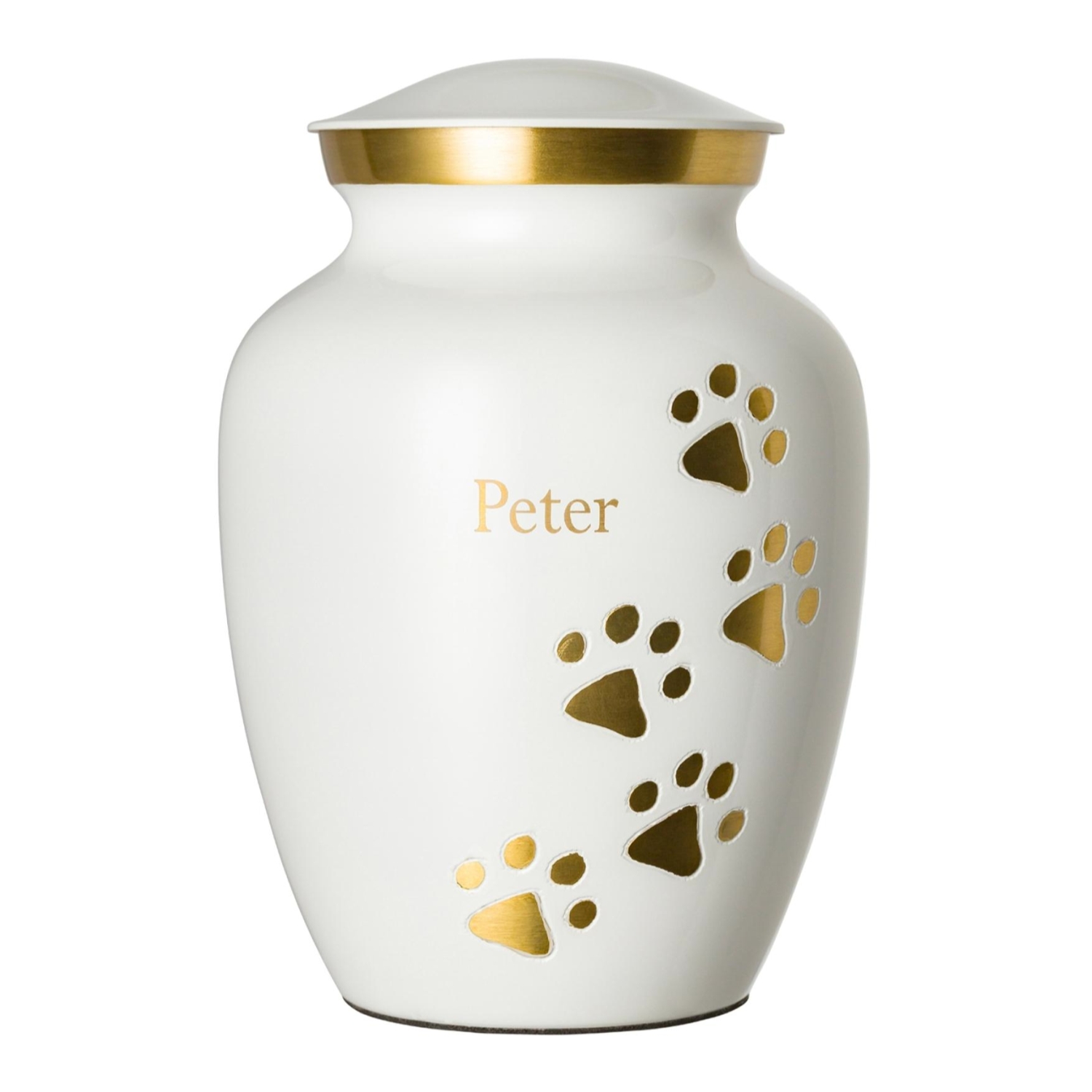 Ottillie Paws Premier Series - Medium Gold White/Vertical Brass Paws ...