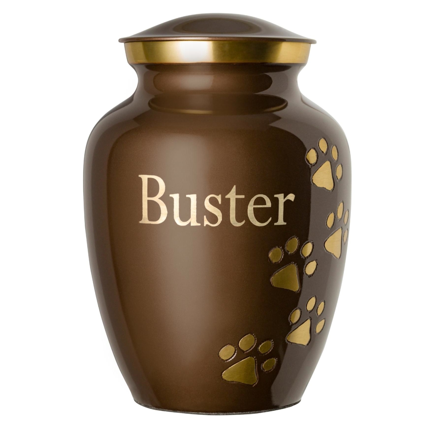 Ottillie Paws Premier Series - Small Harvest Brown/Vertical Brass Paws ...