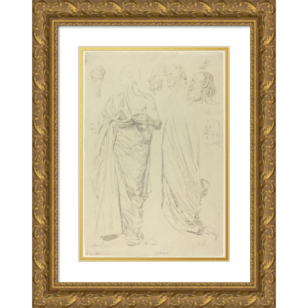 Otto Greiner 18x24 Gold Ornate Framed and Double Matted Museum Art ...