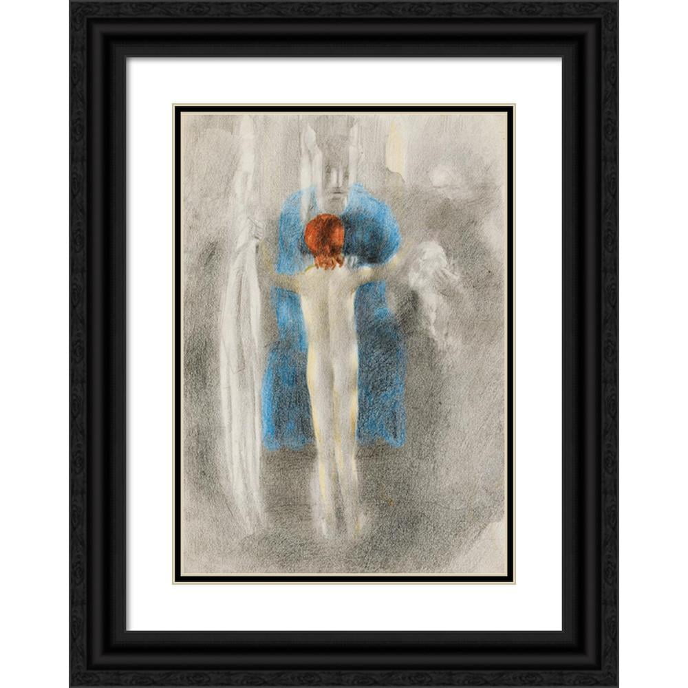 Otto Meyer-Amden 11x14 Black Ornate Wood Framed Double Matted Museum Art Print Titled: Clothing ...
