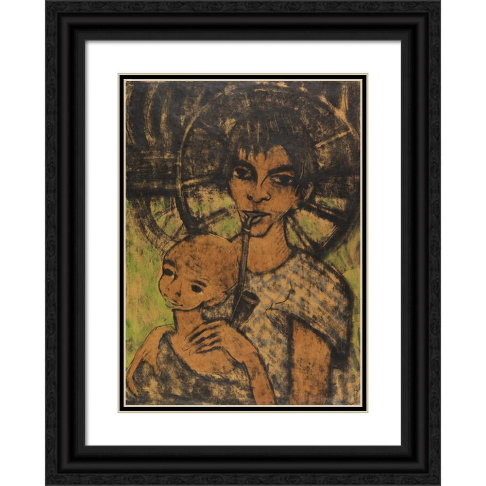 Otto Mueller 11x14 Black Ornate Wood Framed Double Matted Museum Art ...