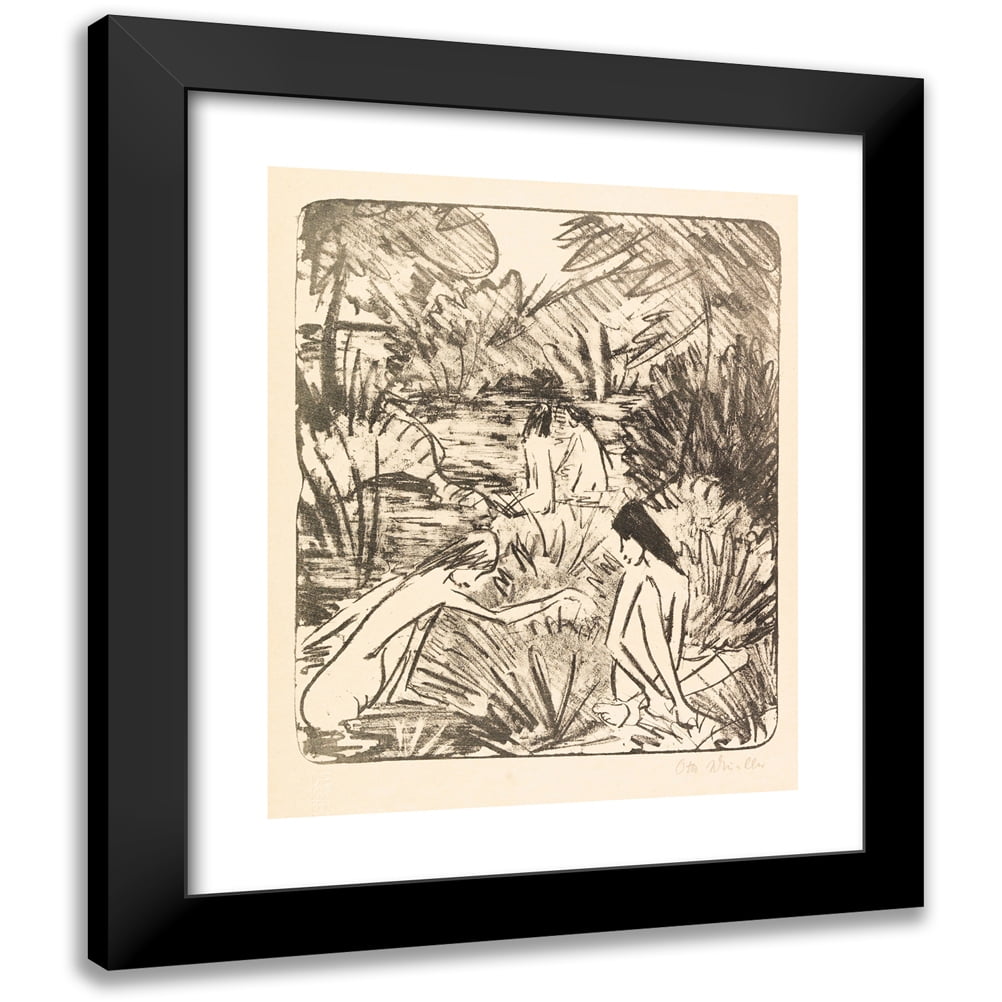 Otto Mueller 12x14 Black Modern Framed Museum Art Print Titled ...