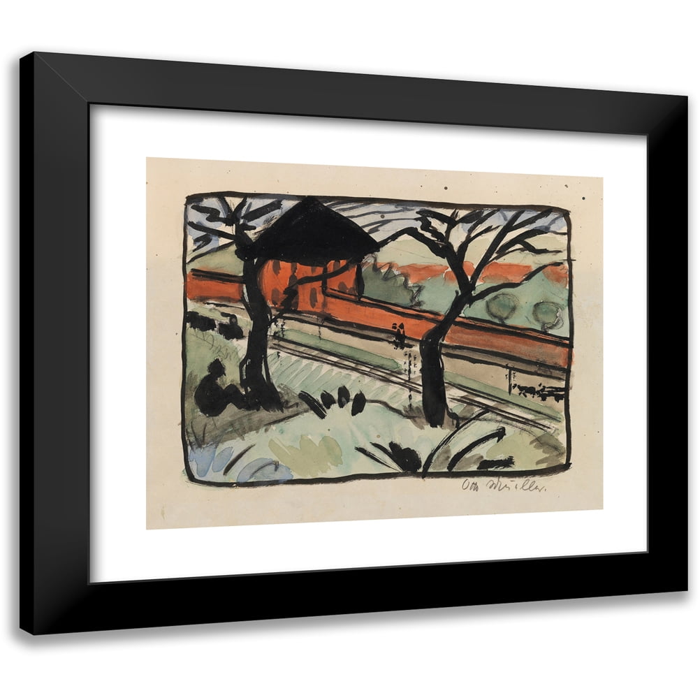 Otto Mueller 14x12 Black Modern Framed Museum Art Print Titled ...