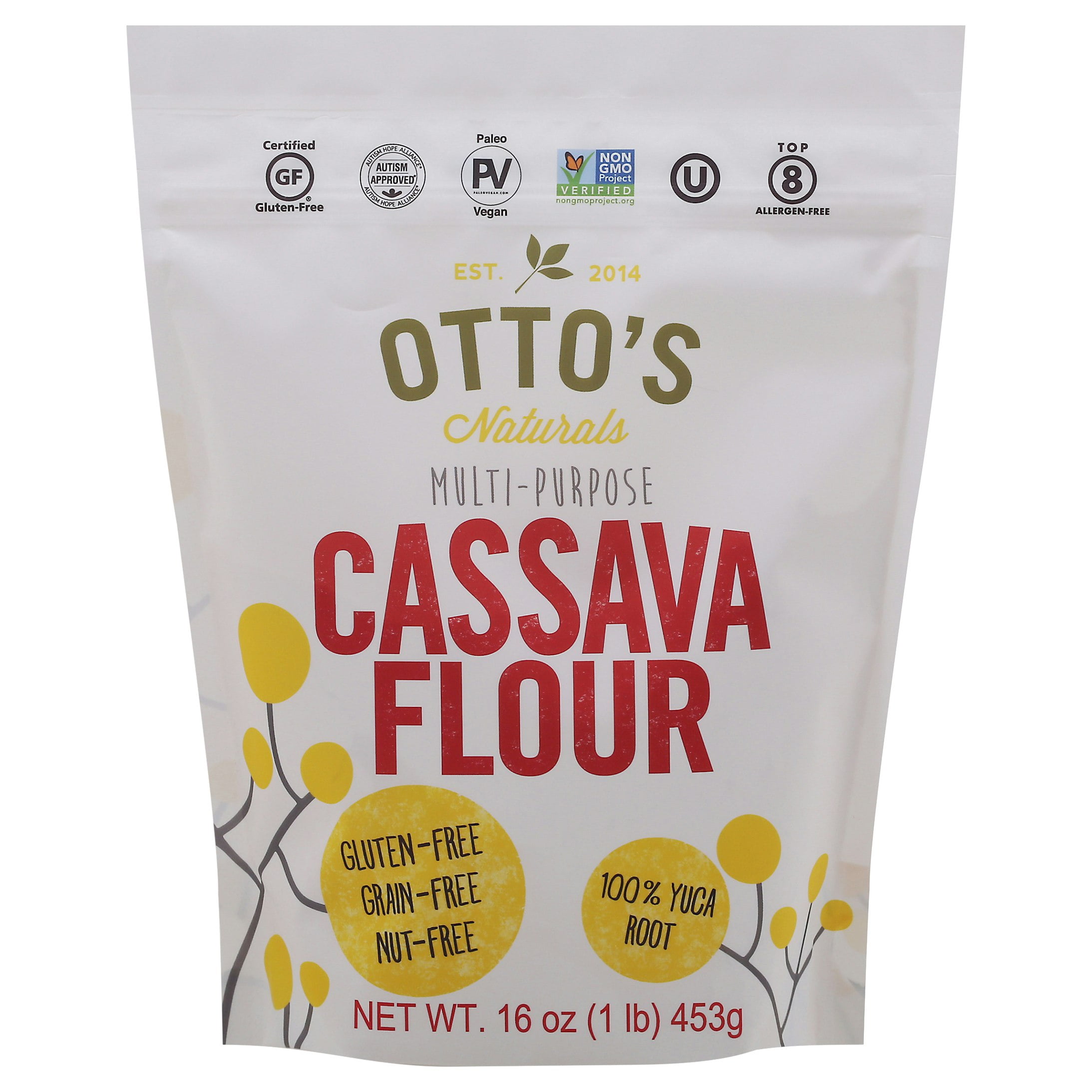 Otto's Naturals Cassava Flour 1 lb (Pack of 4) - Walmart.com