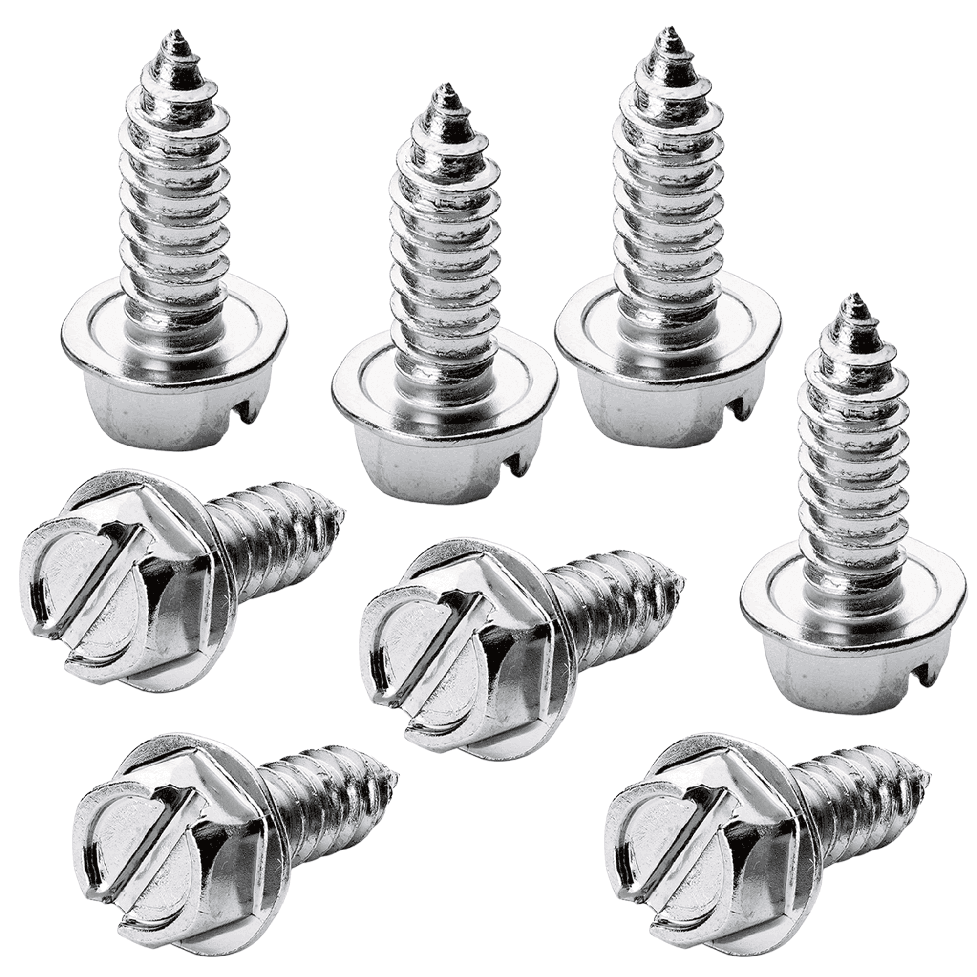 OttoSpeed Rustproof License Plate Screws (8-Pack, Chrome Stainless ...