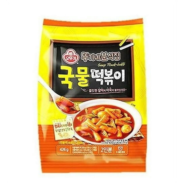 Ottogi Spicy Rice Cake Tteokbokki Soup Pack with Noodles Flavor (426g ...