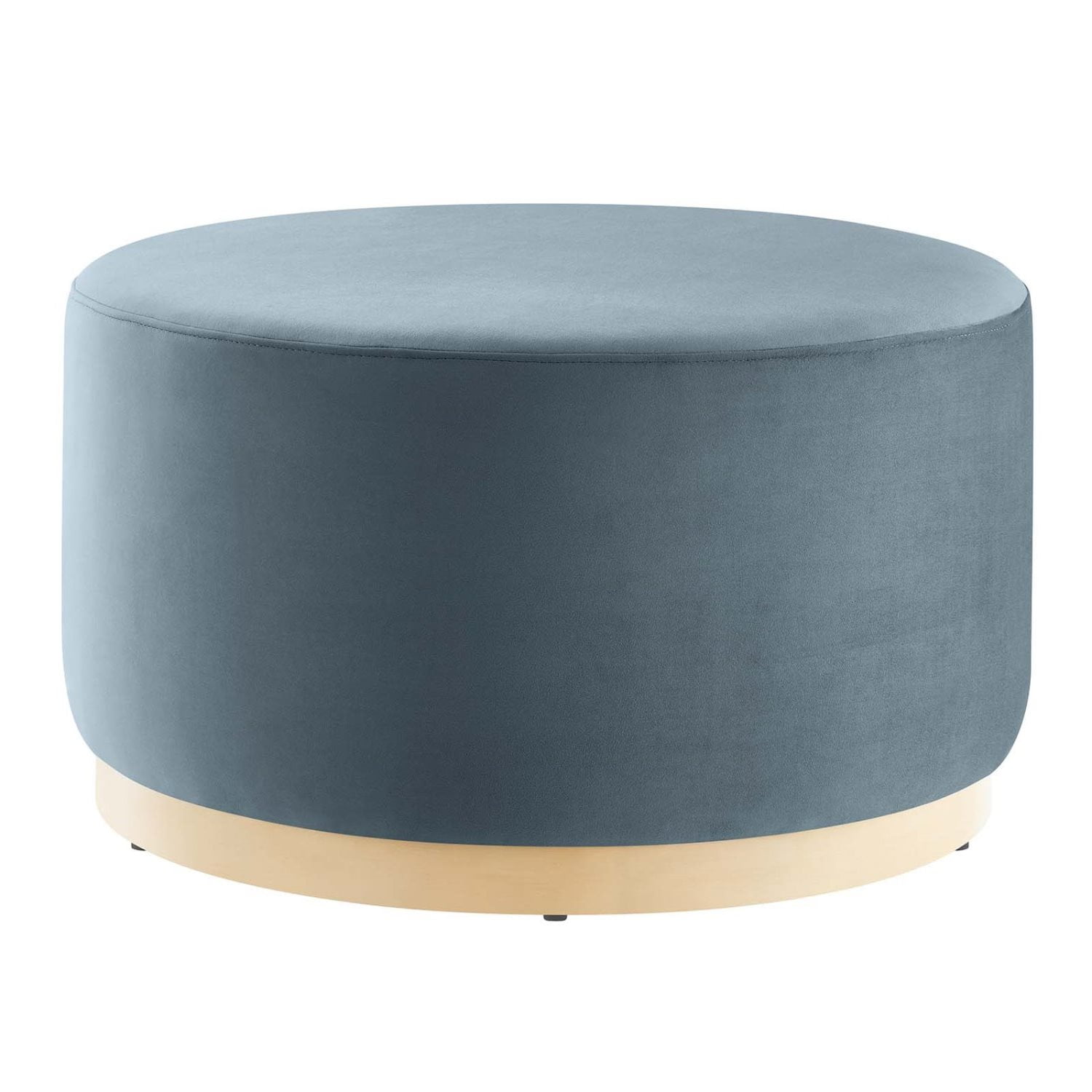 Ottoman Accent Chair, Blue, Velvet, French Living Lounge Cafe Lobby ...