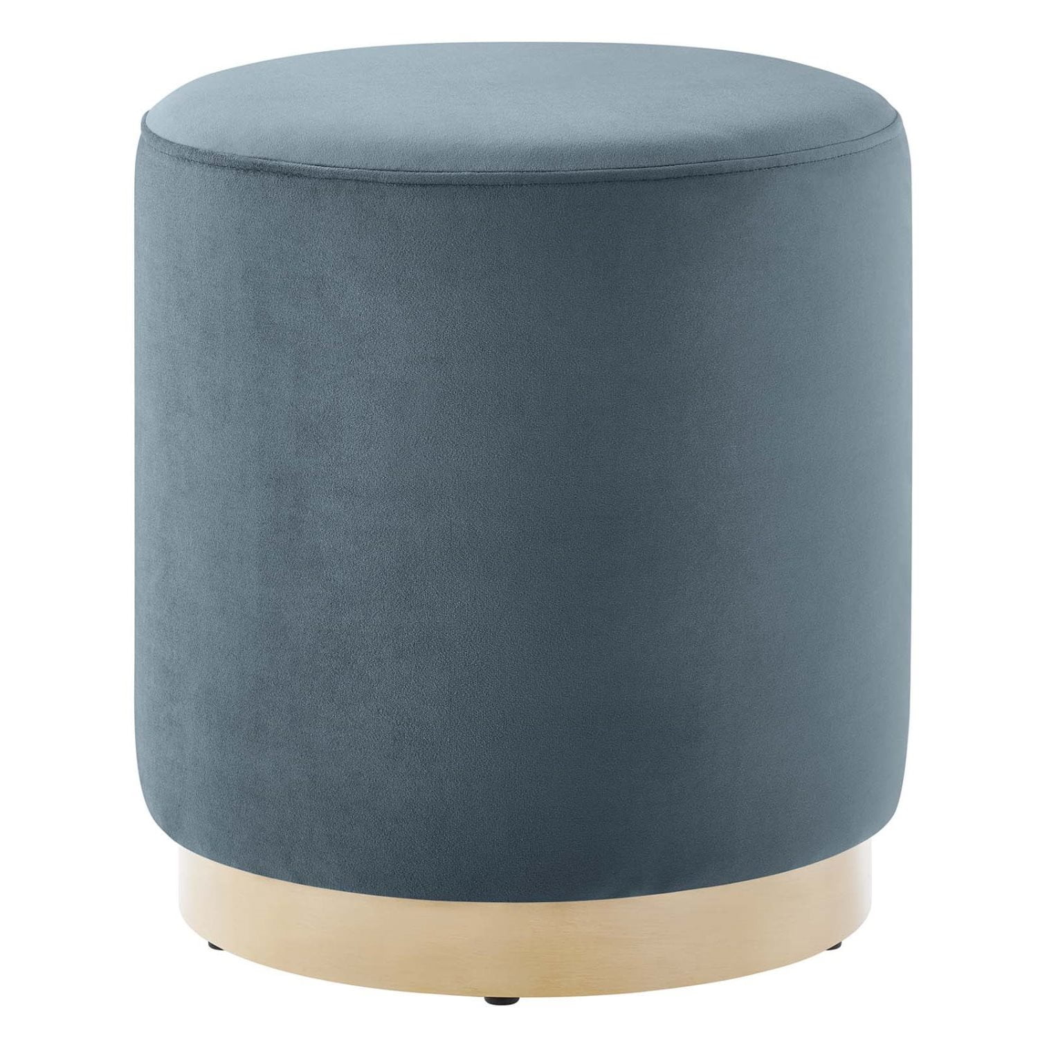 Ottoman Accent Chair, Blue, Velvet, French Living Lounge Cafe Lobby ...