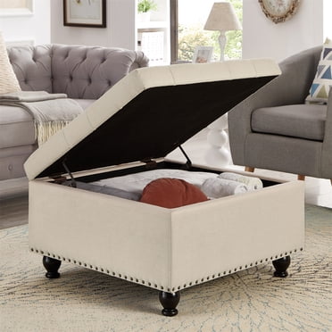 Dycanpo 36'' Storage Ottoman Lift Top Coffee Table with Wooden Legs for ...