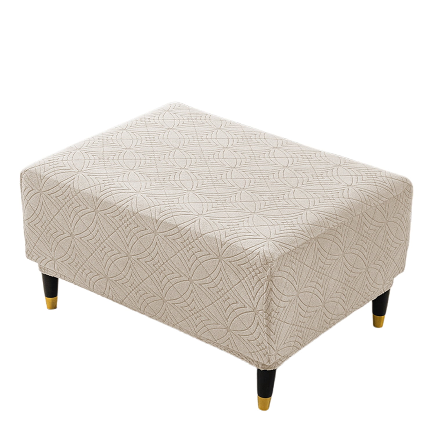 Ottoman Cover Square Thick and Stretchable Ottoman Slipcover for Square ...