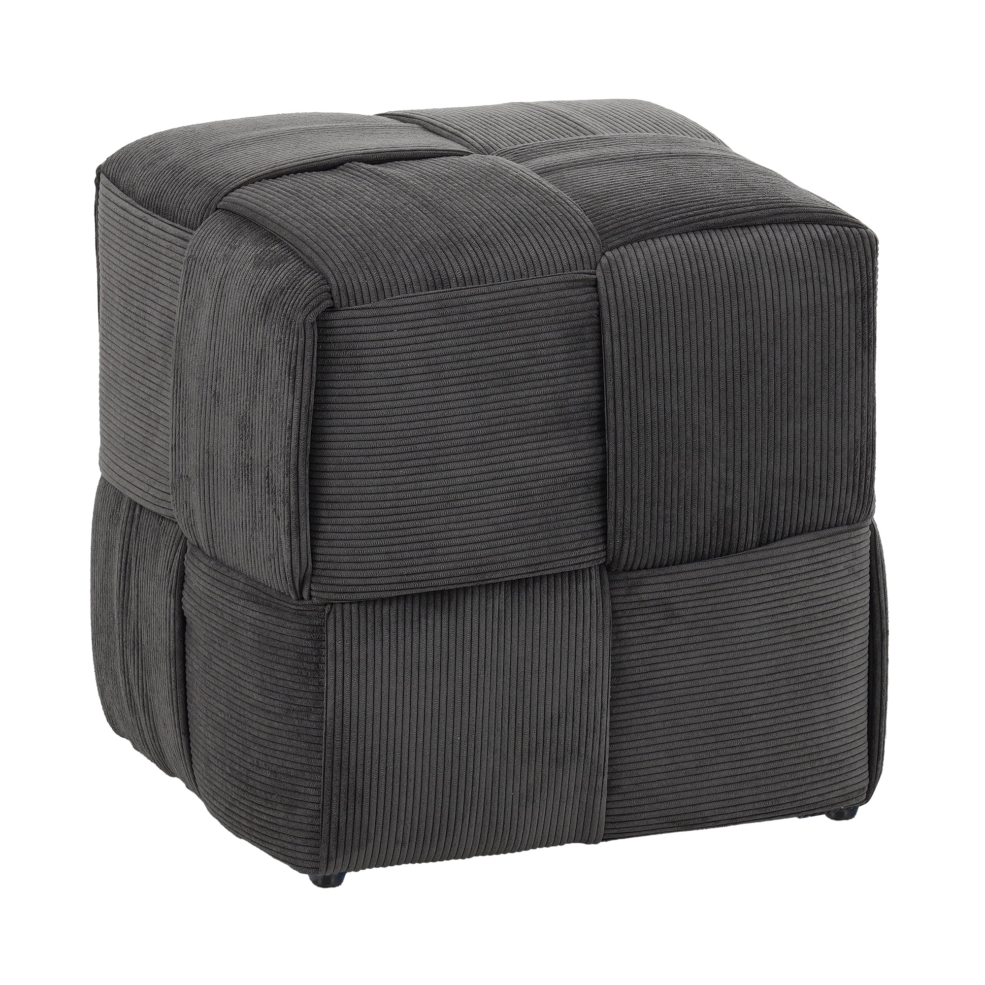 Ottoman Foot Rest, Soft Comfortable Square Corduroy Woven Design, Multi ...