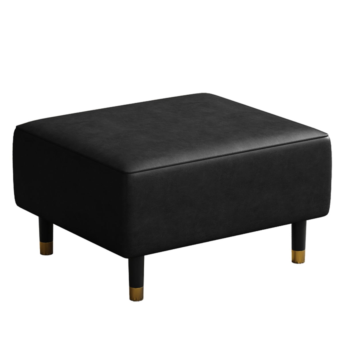 Ottoman Foot Rest Square Footstool With Wood Legs Upholstered Ottoman ...