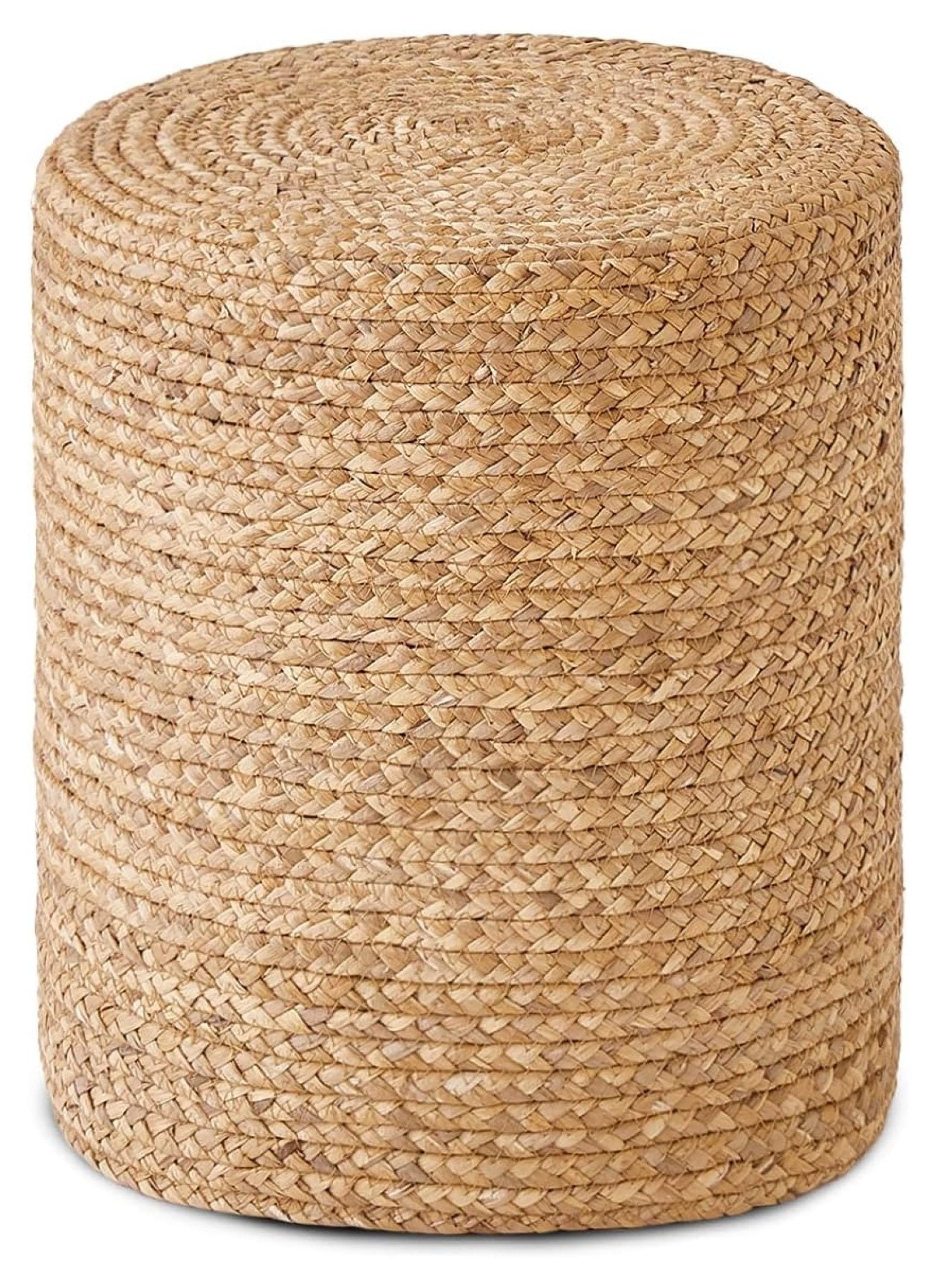 Ottoman Foot Rest Stool Round Natural Seagrass Foot Stool Hand-Woven ...