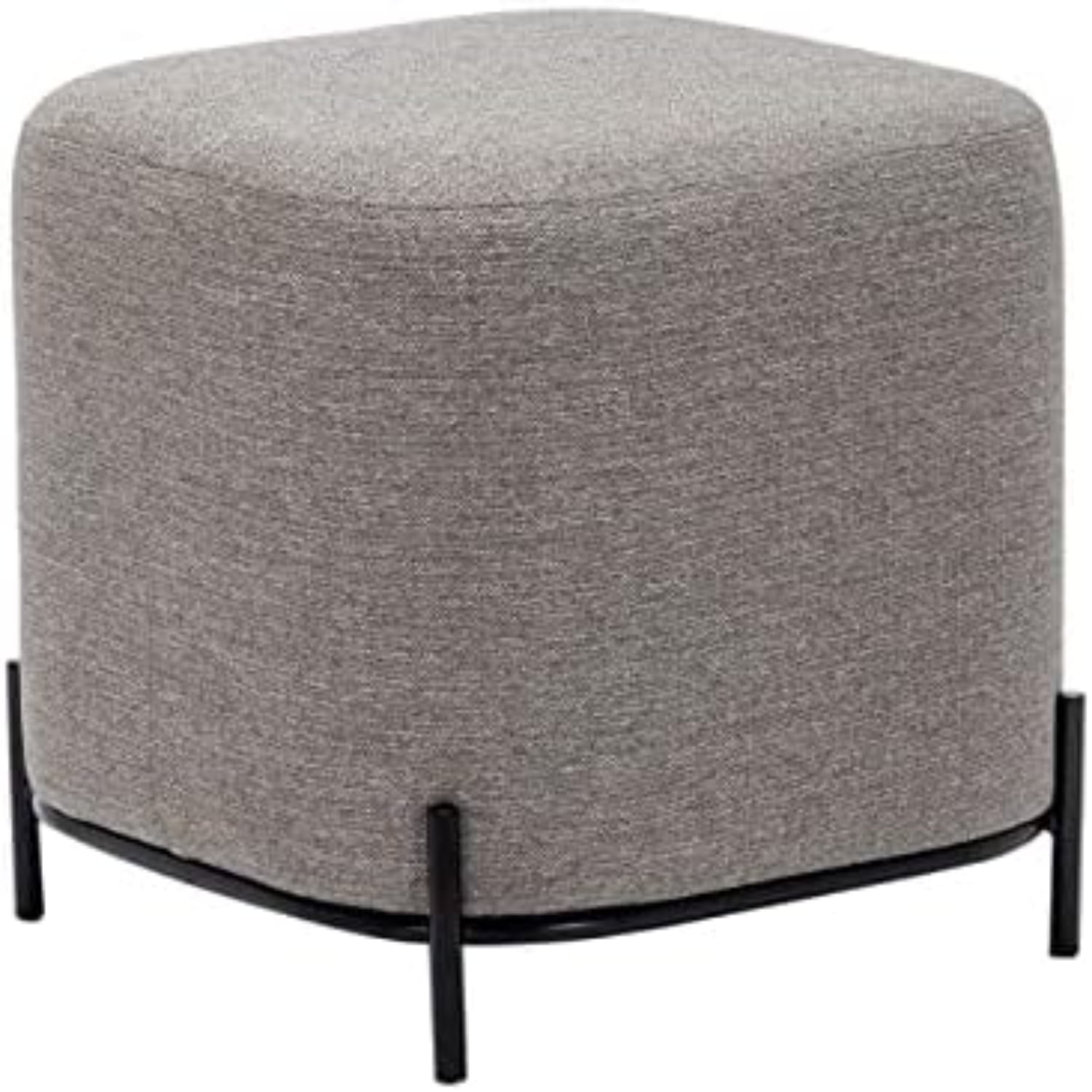 Ottoman Footstool with Metal Base Legs 17-Inch by 17-Inch Cream QAZX ...