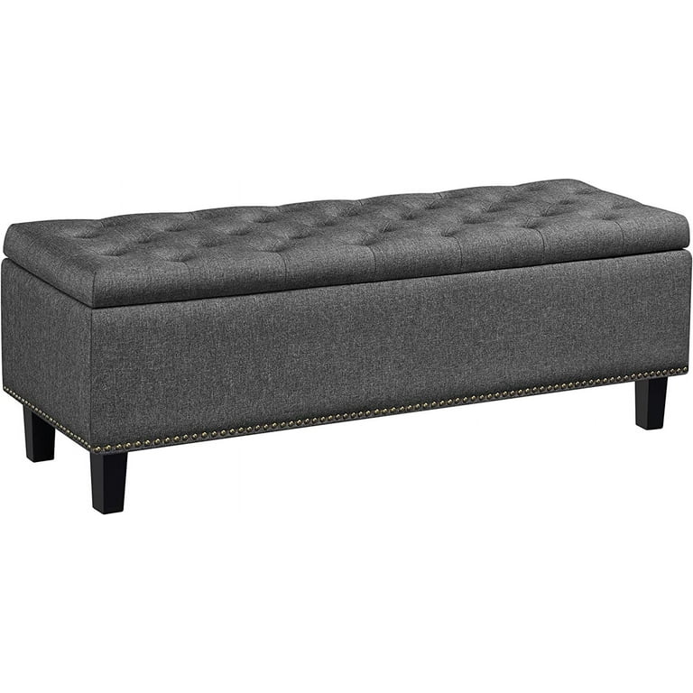Ottoman with Large Storage Multifunctional 28 inch Storage Bench Bedroom Bench Foot Rest with Cushion as Footboard Bench Sofa Bench Coffee Table