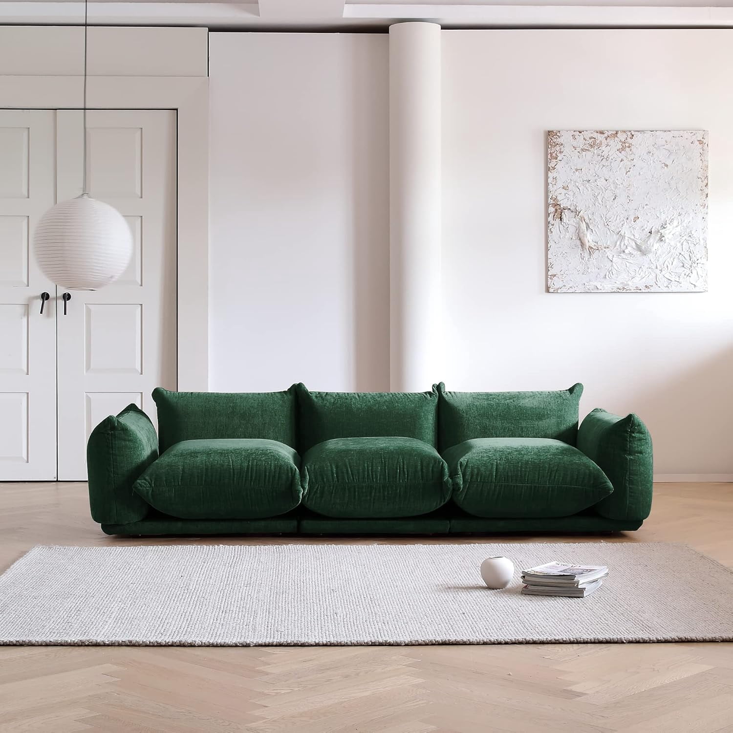 Ottoman Lazy Floor Sofa Accent Bean Bag Couch Corner Chair Sofa for ...