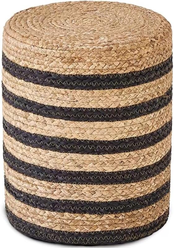 Ottoman Natural Seagrass Foot Rest Stool Hand Weave Round Foot Stool ...