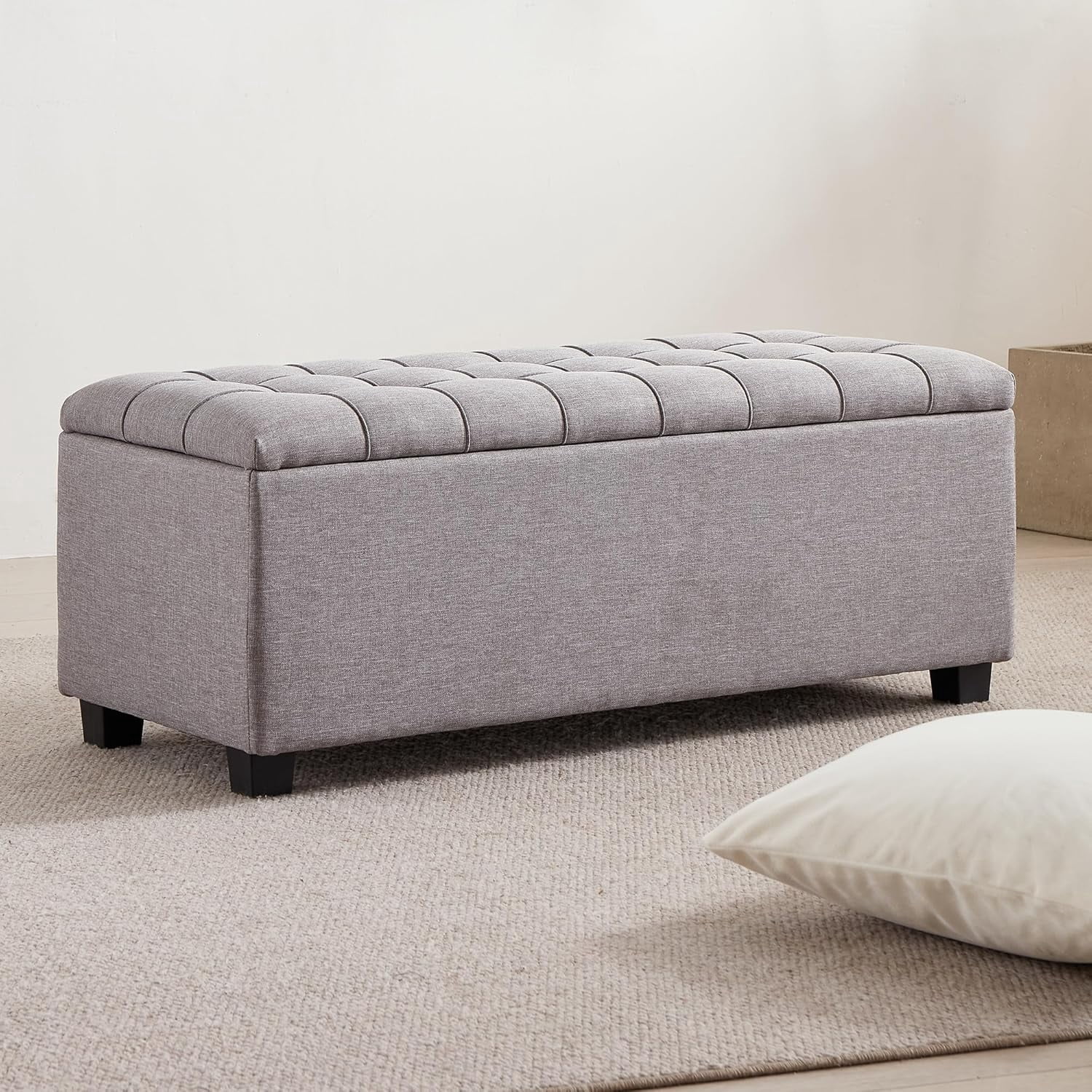 Ottoman with Storage 38 inches, Furniture End of Bed Storage Benches ...