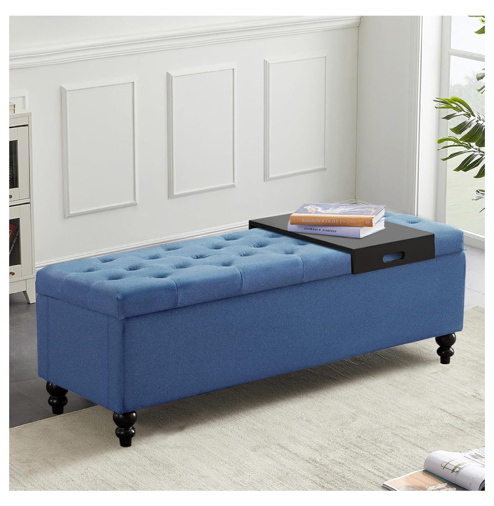 Ottoman with Storage,50.2-inch Upholstered End of Bed Storage for ...