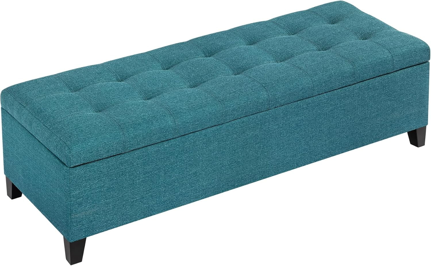 Ottoman with Storage 51 Inch End of Bed Storage Bench Fabric Linen ...