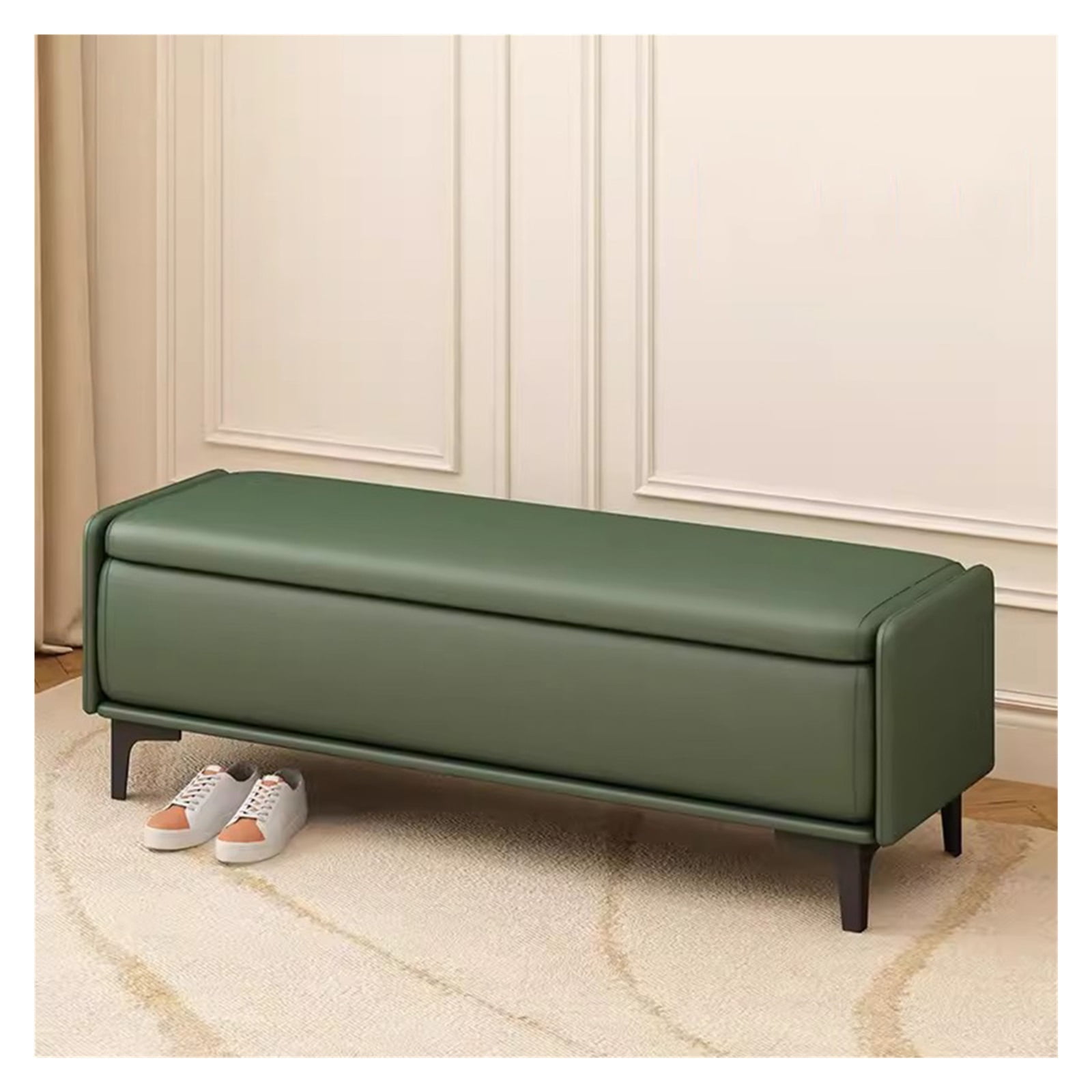 Ottoman with Storage Bench,Modern Upholstered Rectangular Footstool End ...